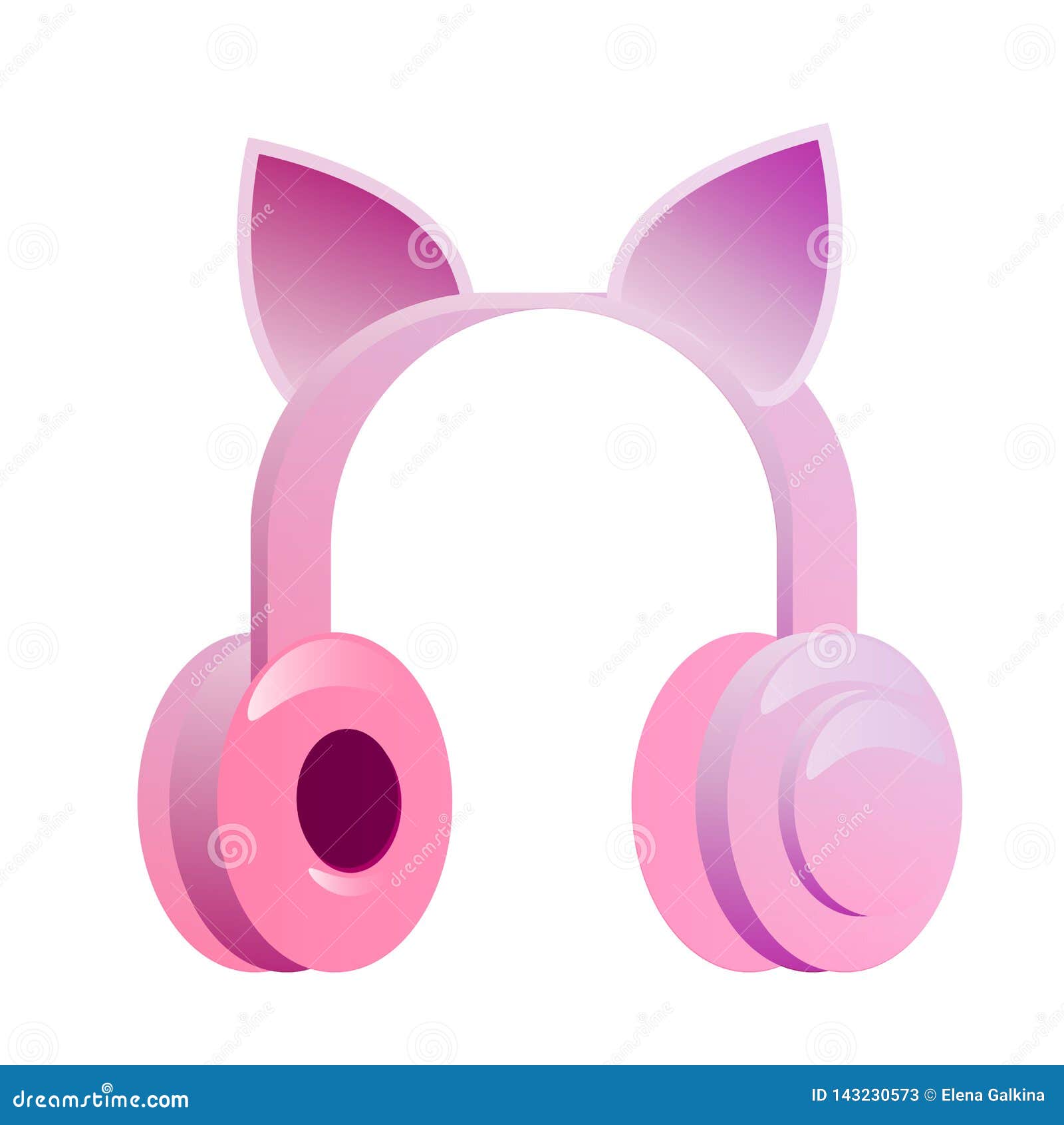 Earphone isolated vector stock vector. Illustration of digital - 143230573