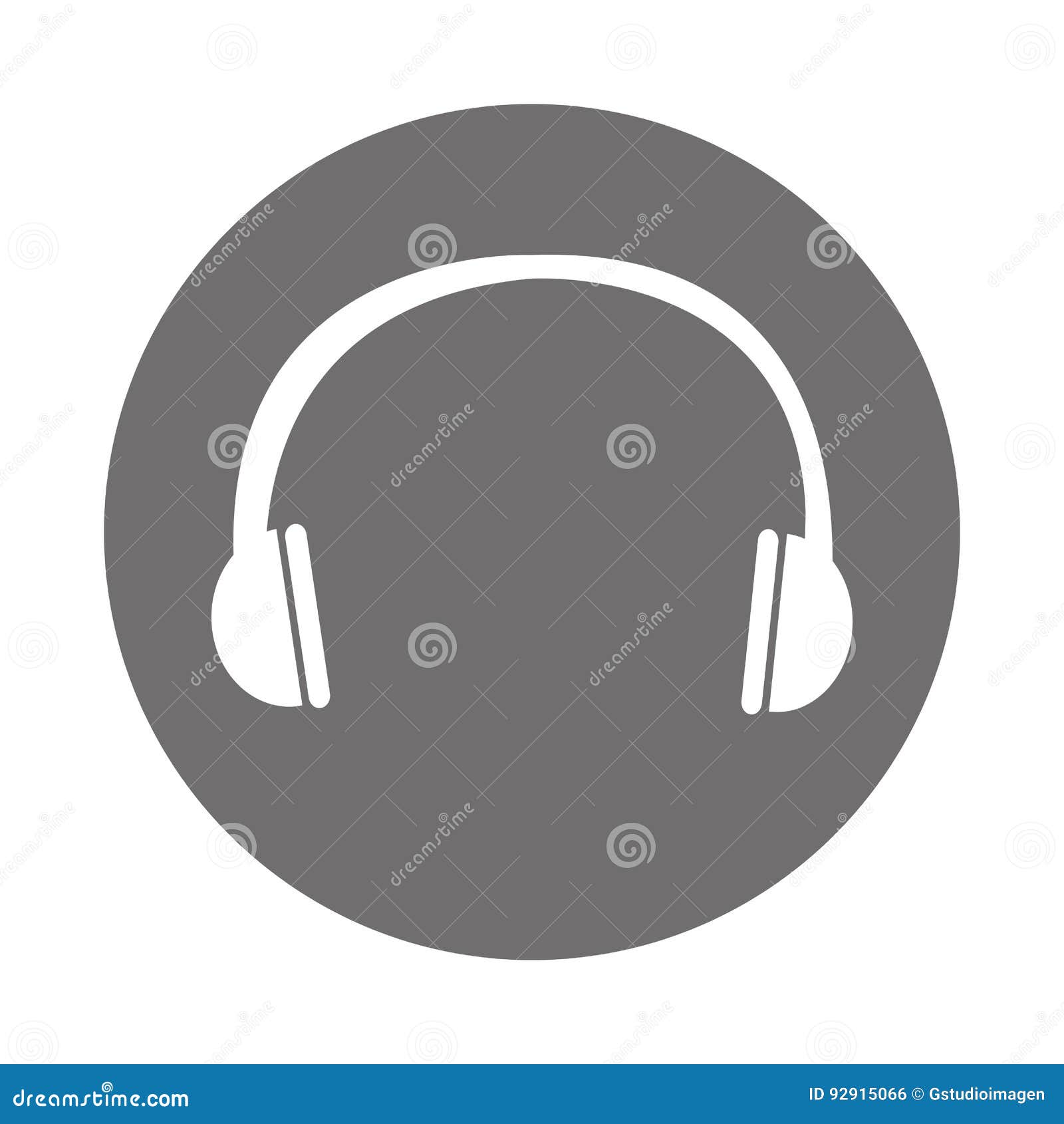 Earphone Sound Isolated Icon Stock Vector - Illustration of equipment ...