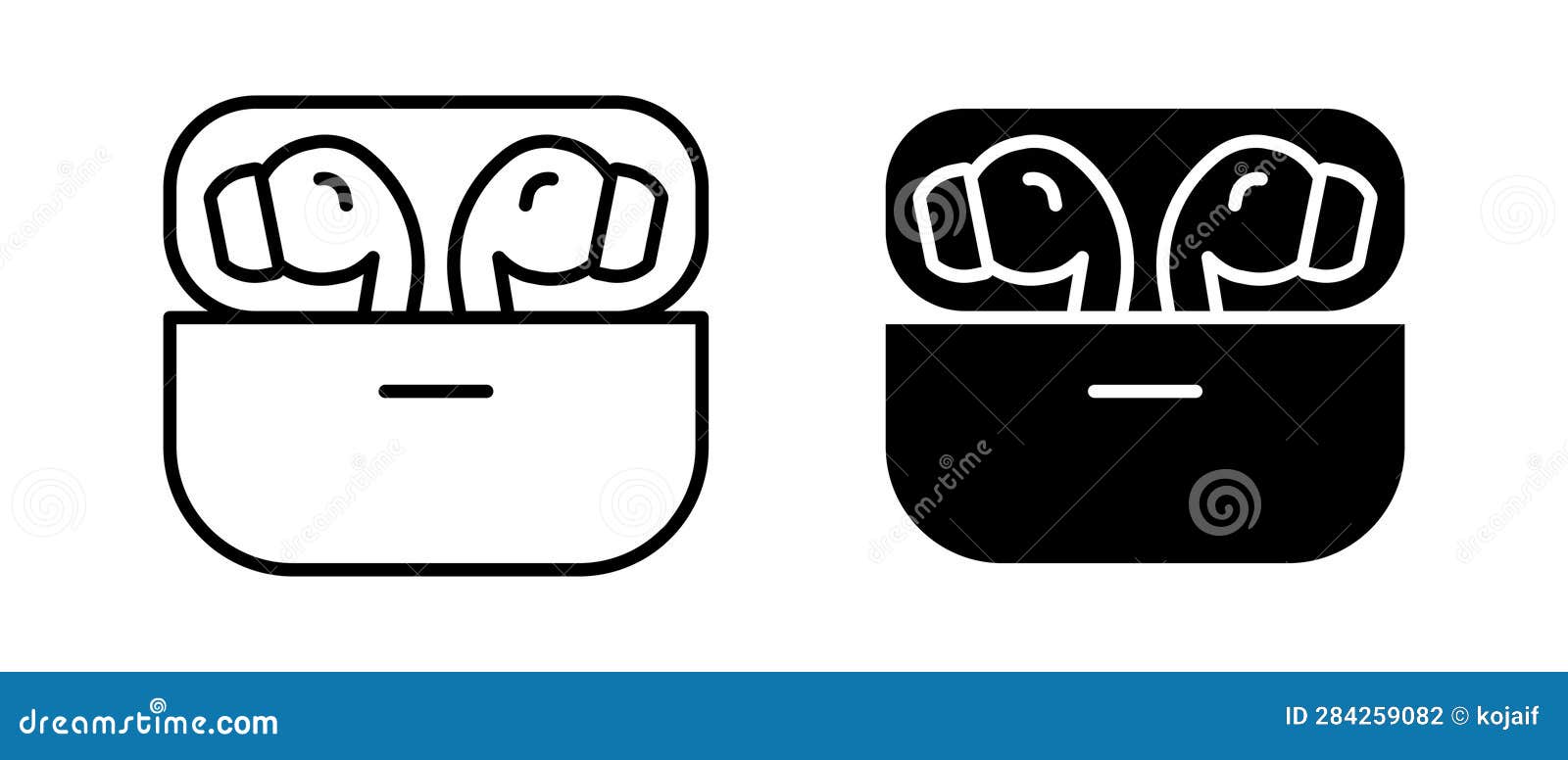 Earphone Vector Icon Set. Wireless Headphone Symbol Stock Vector ...