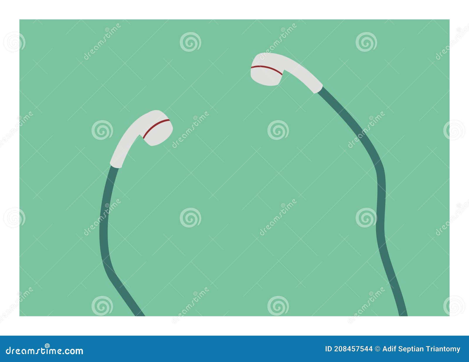 Earphone Wire Simple Illustration Stock Vector - Illustration of stereo ...