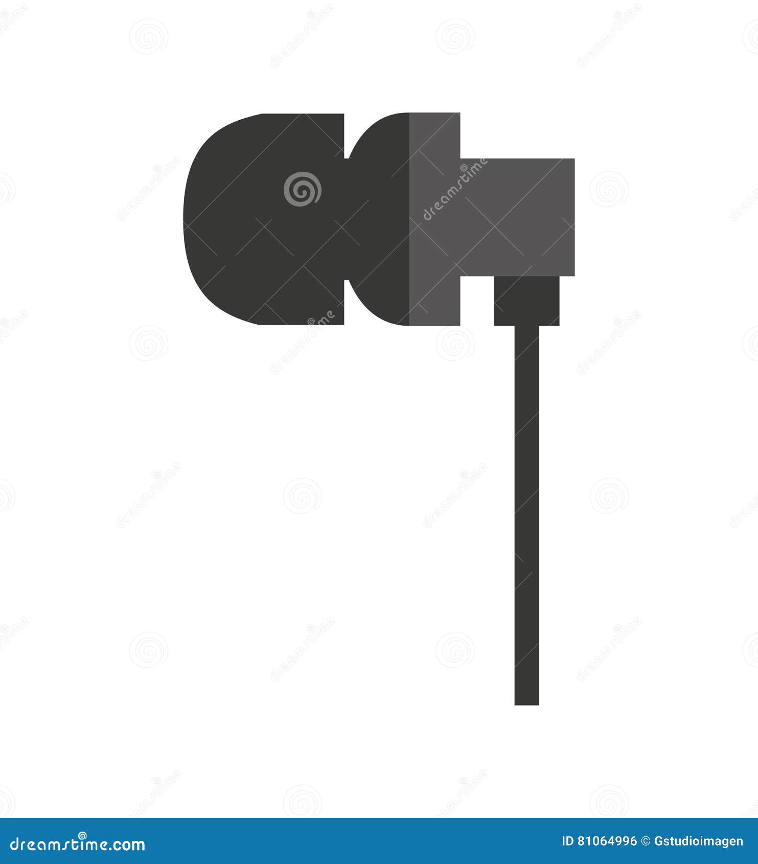 Earphones Audio Device Icon Stock Vector - Illustration of music ...