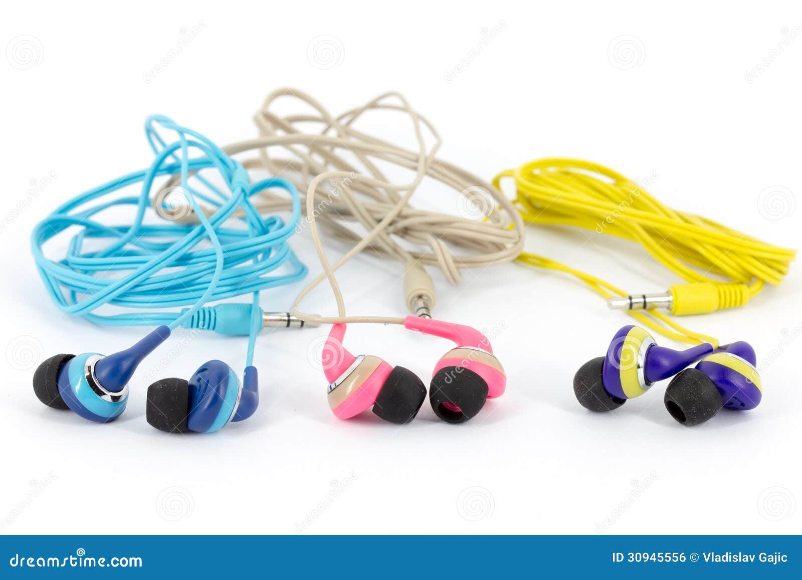 Earphones stock photo. Image of headset, player, audio - 30945556