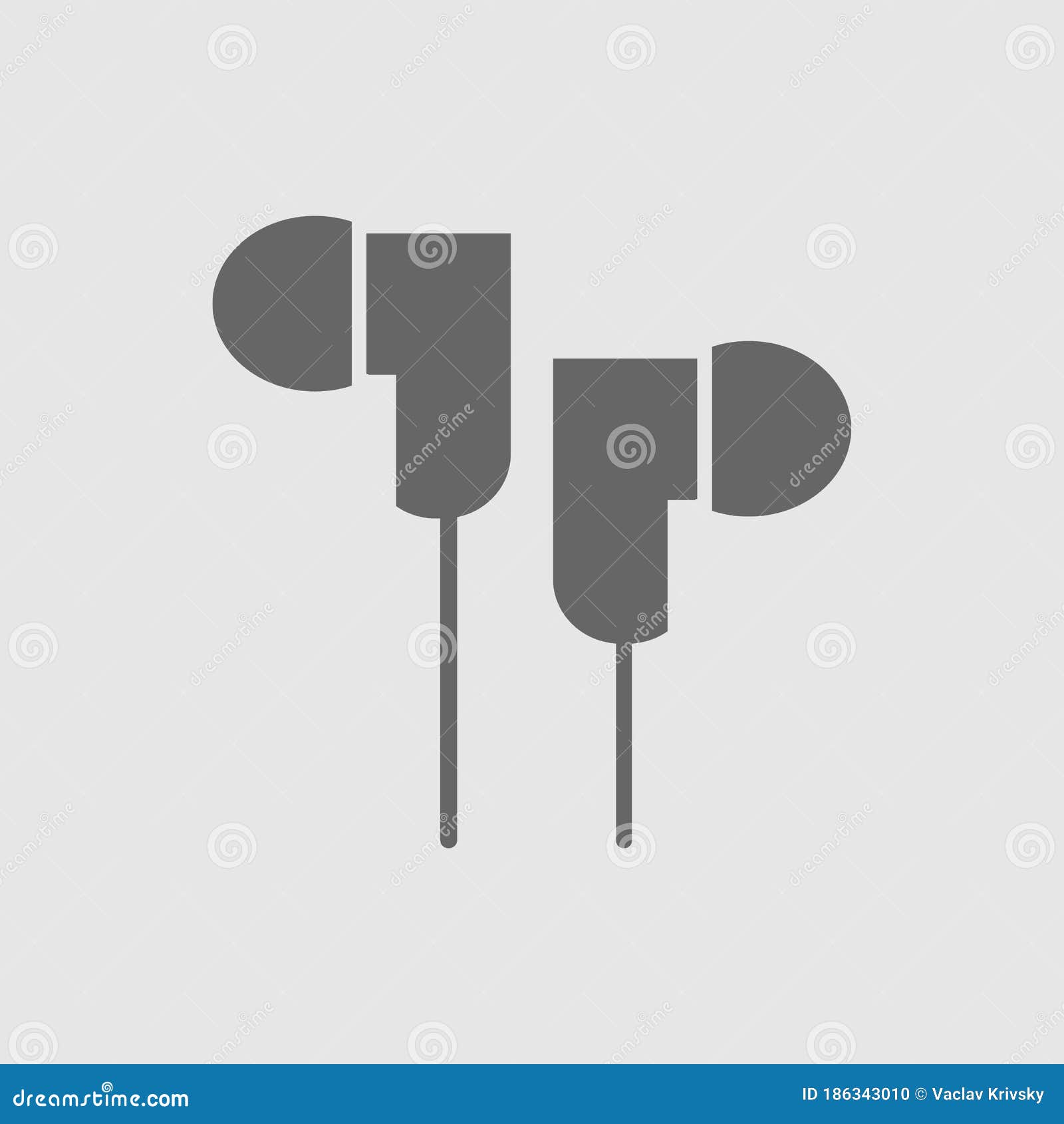 Earphones Vector Icon Eps 10. Simple Isolated Illustration Stock Vector ...