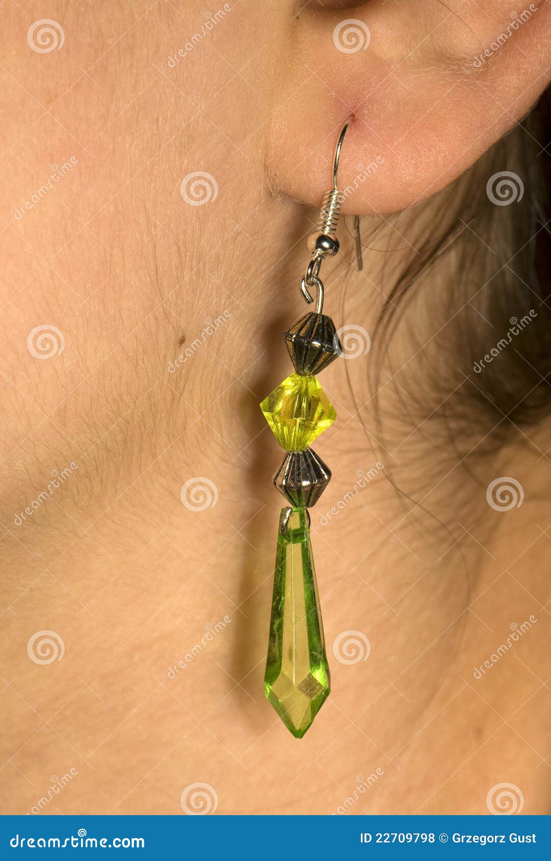 Earring stock photo. Image of green, earring, bijouterie - 22709798