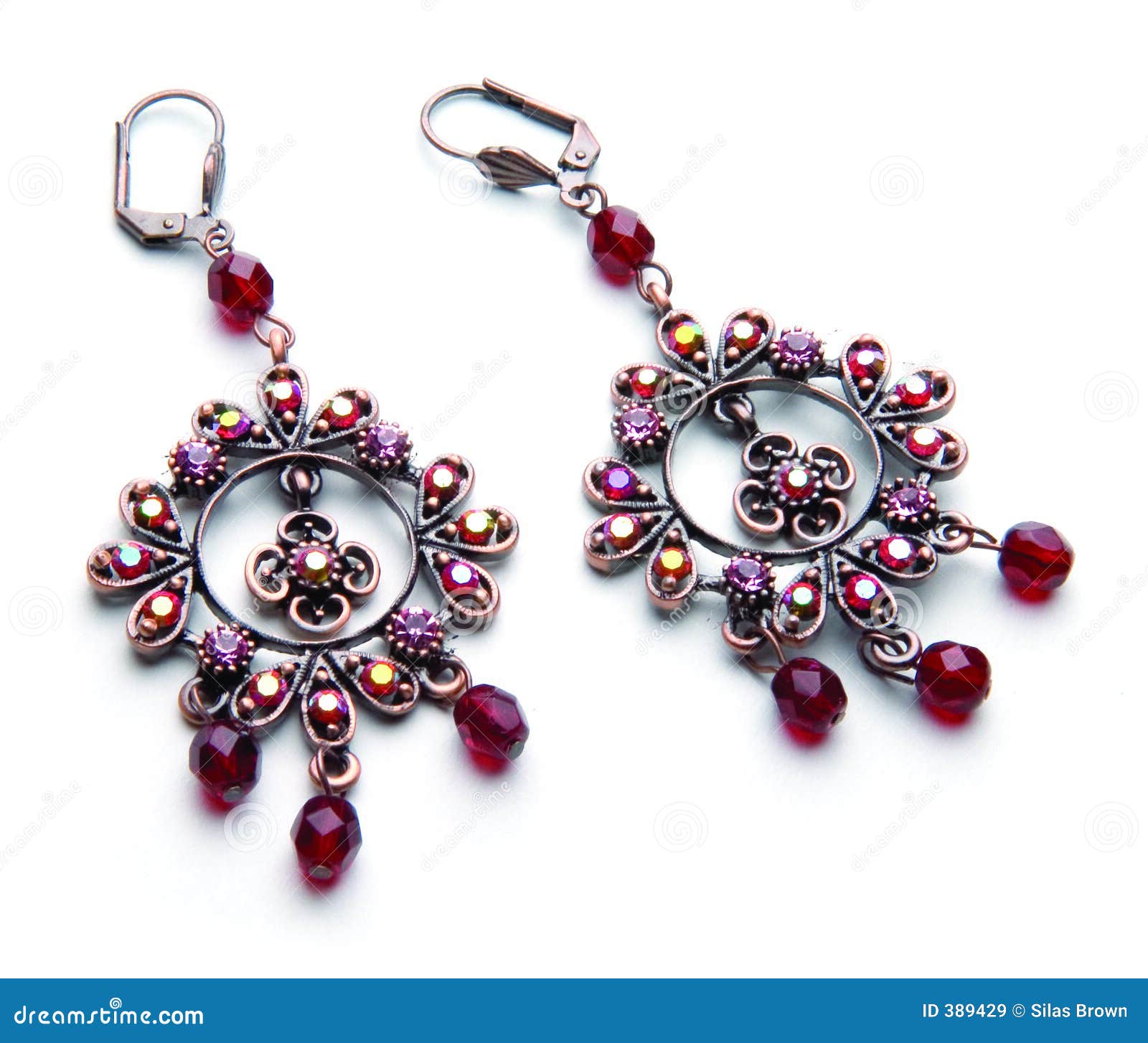 Earrings stock image. Image of jewelery, jewels, metal - 389429