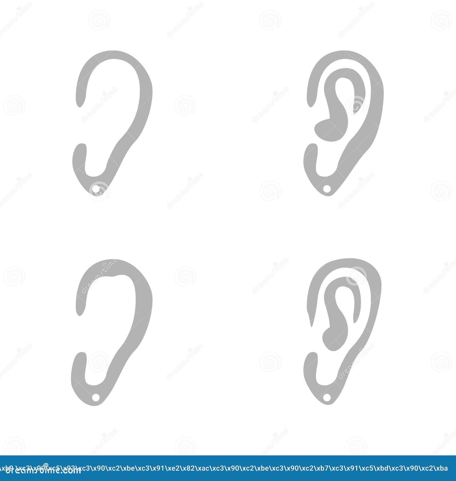 Ears Icon on a White Background, Vector Illustration Stock Vector ...