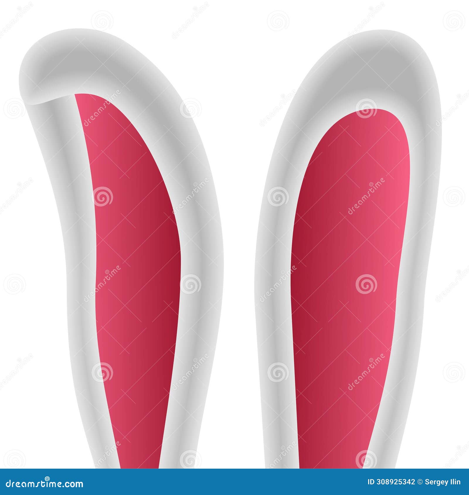 Ears Rabbit on White Background. Vector Illustration Stock Vector ...