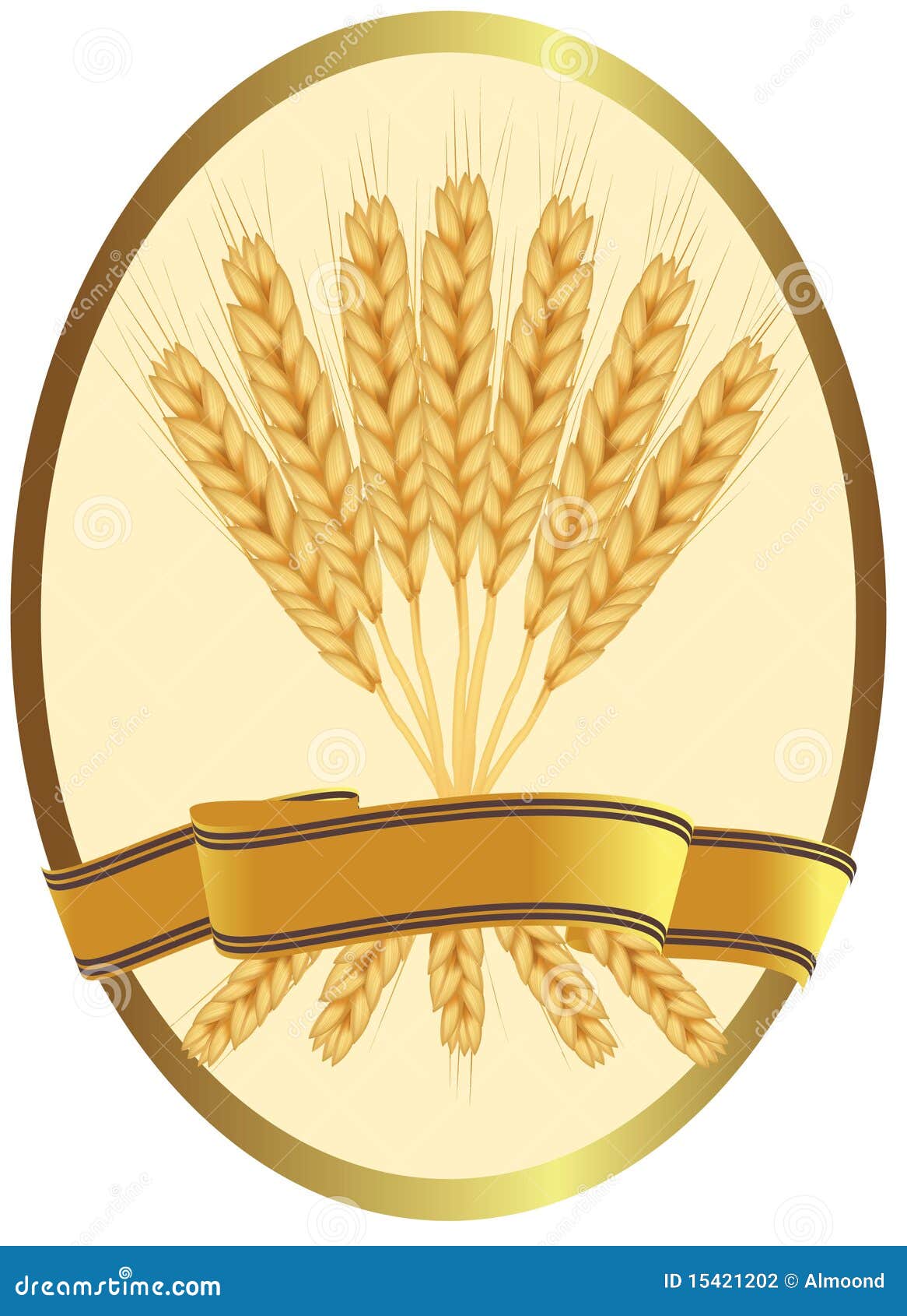 Ears of wheat and ribbons. stock vector. Illustration of agriculture ...