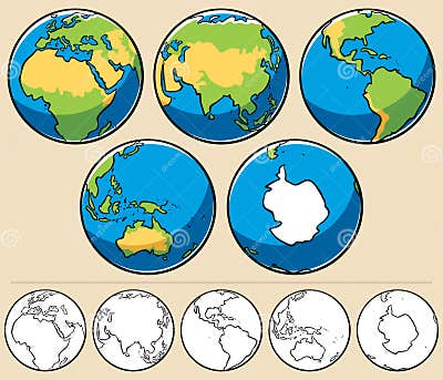 Earth stock vector. Illustration of design, continents - 23959656