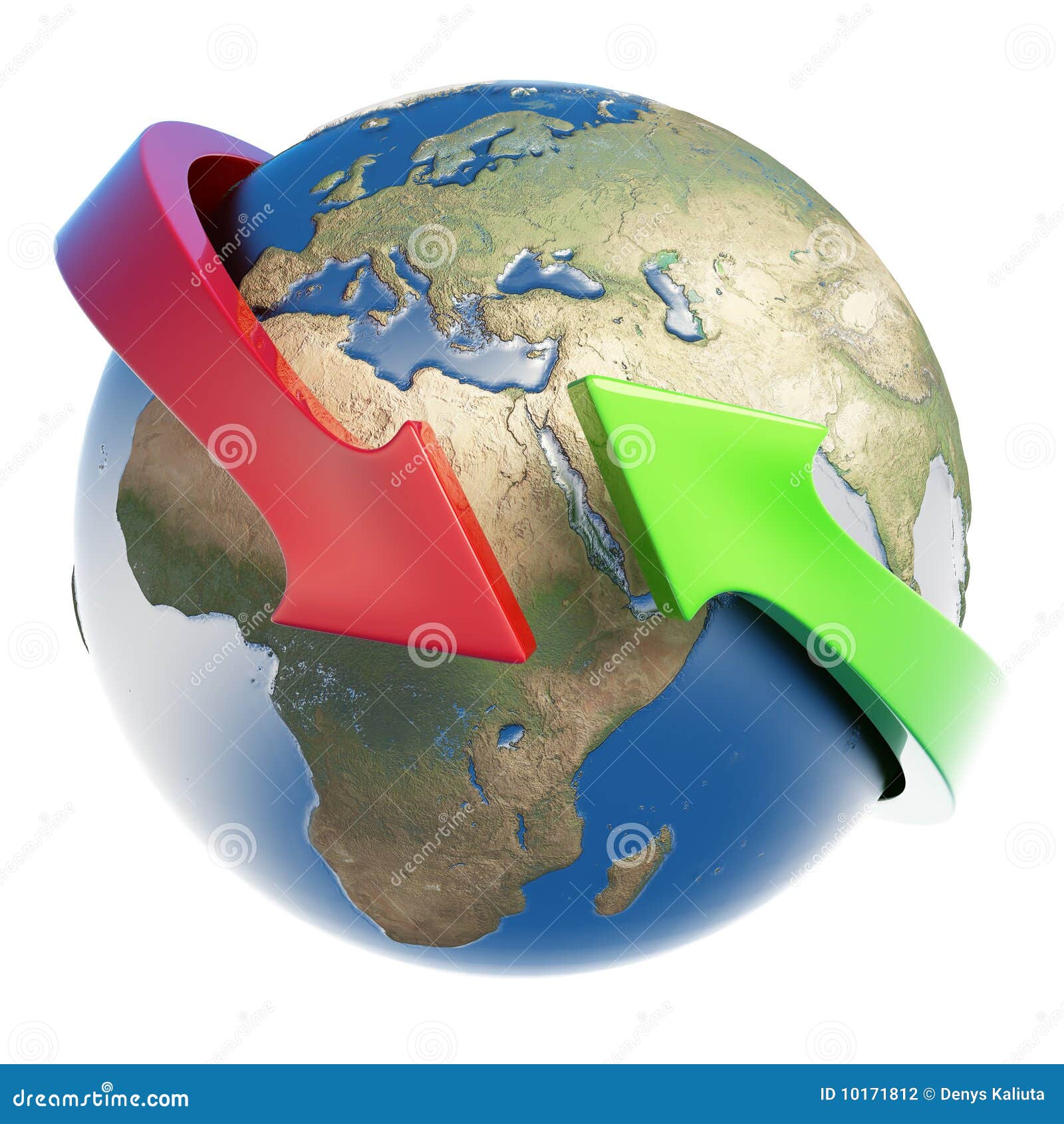 Earth_2arrows stock illustration. Illustration of direction - 10171812