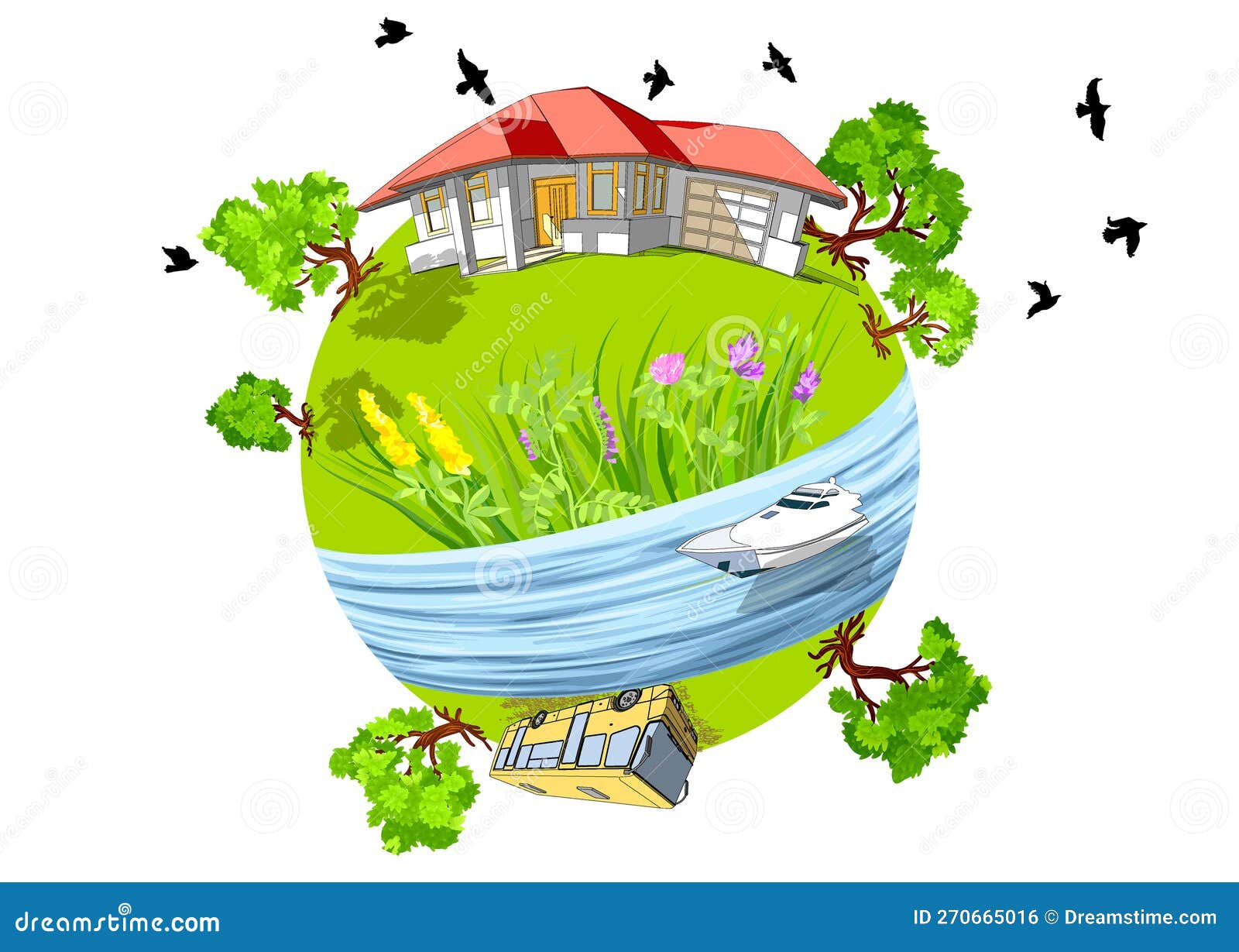 Earth abstract stock vector. Illustration of landscape - 270665016