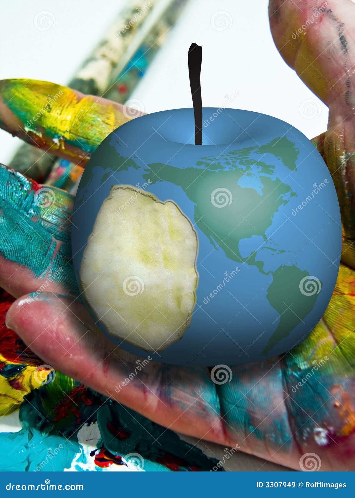 Earth Apple stock illustration. Illustration of nature - 3307949