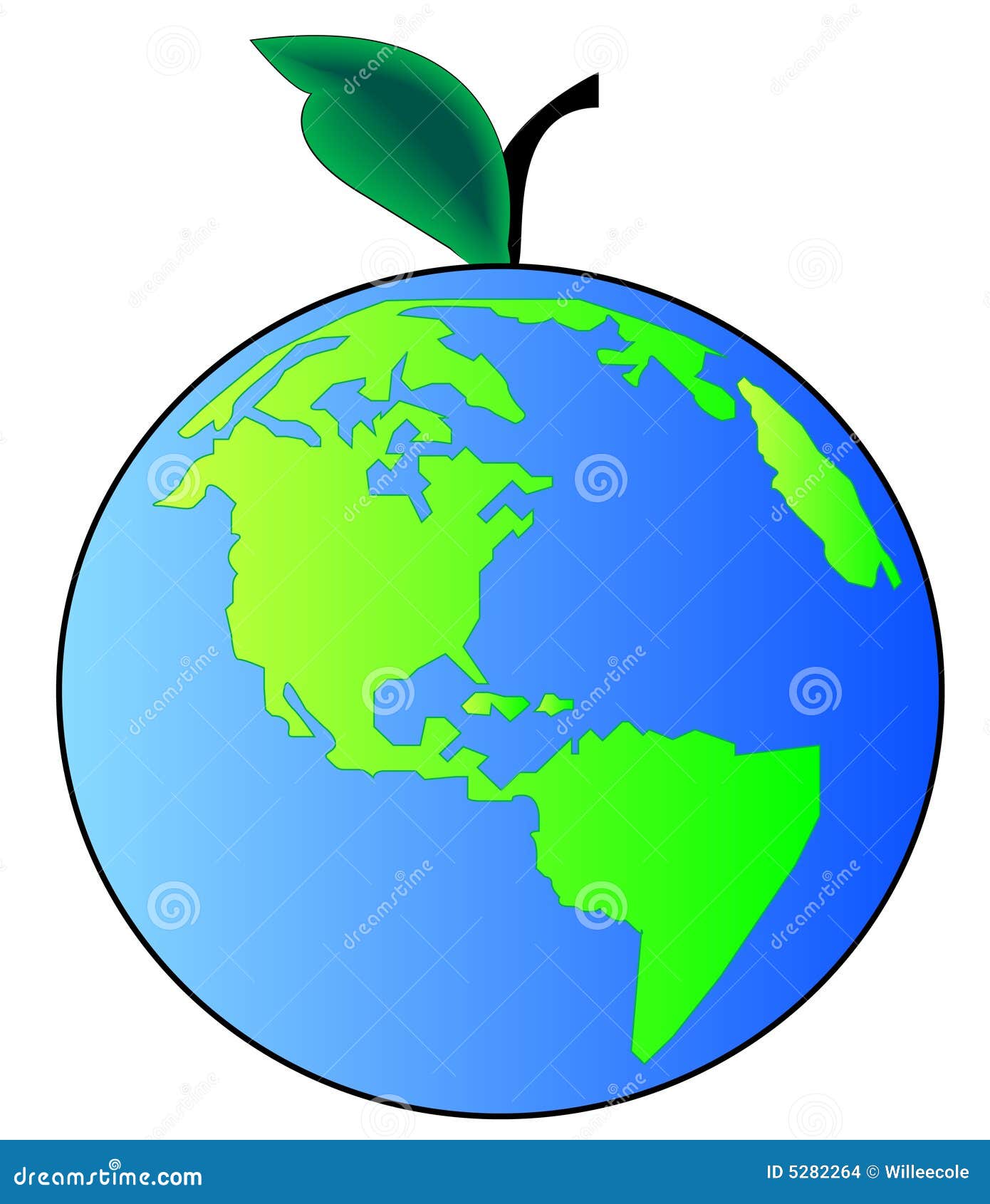 Earth apple stock vector. Illustration of europe, organic - 5282264