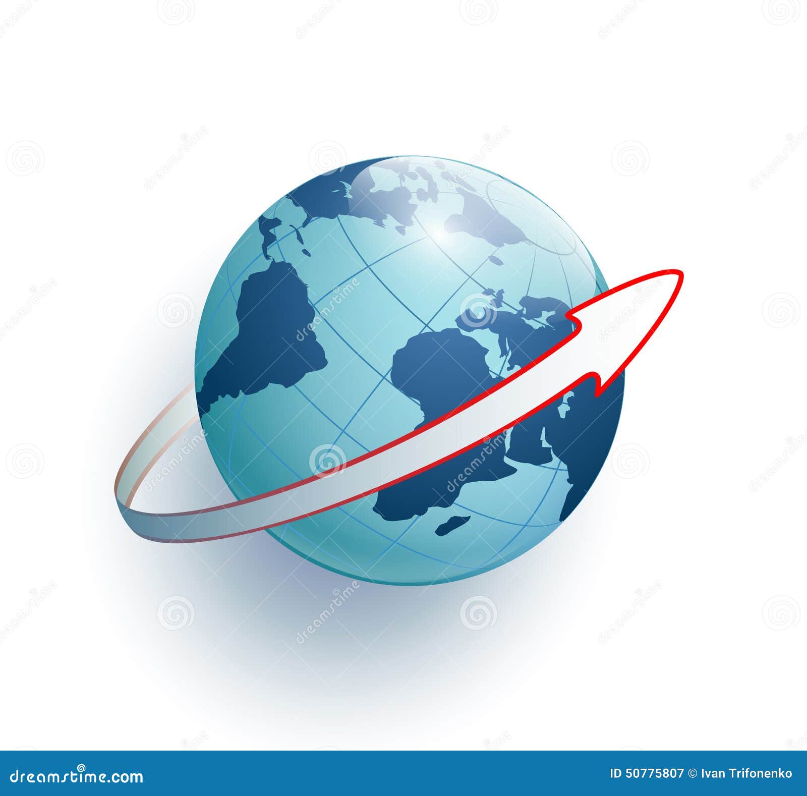 Earth and arrow around it stock vector. Illustration of currency - 50775807