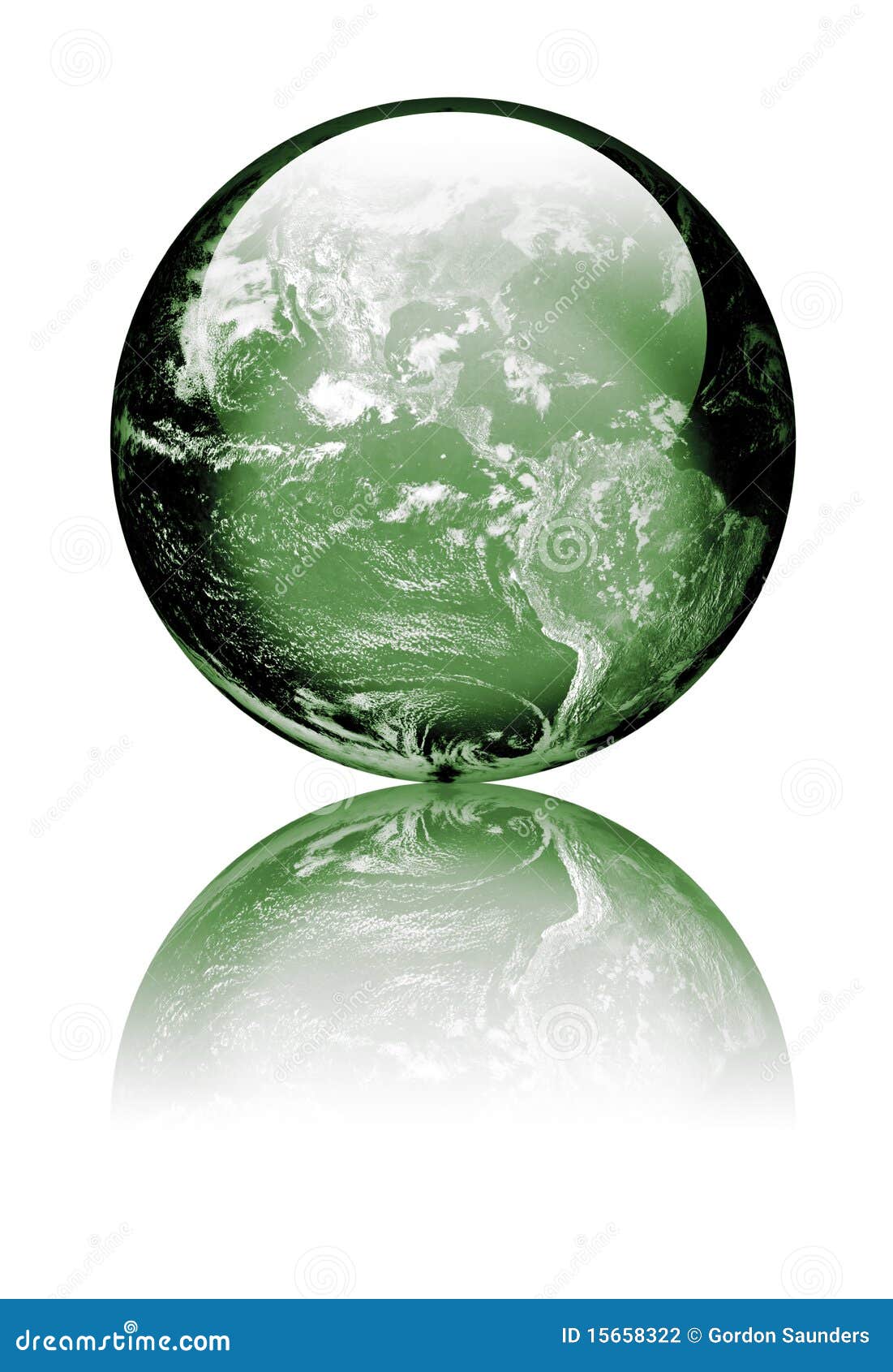 Earth as green glass globe stock illustration. Illustration of glass ...