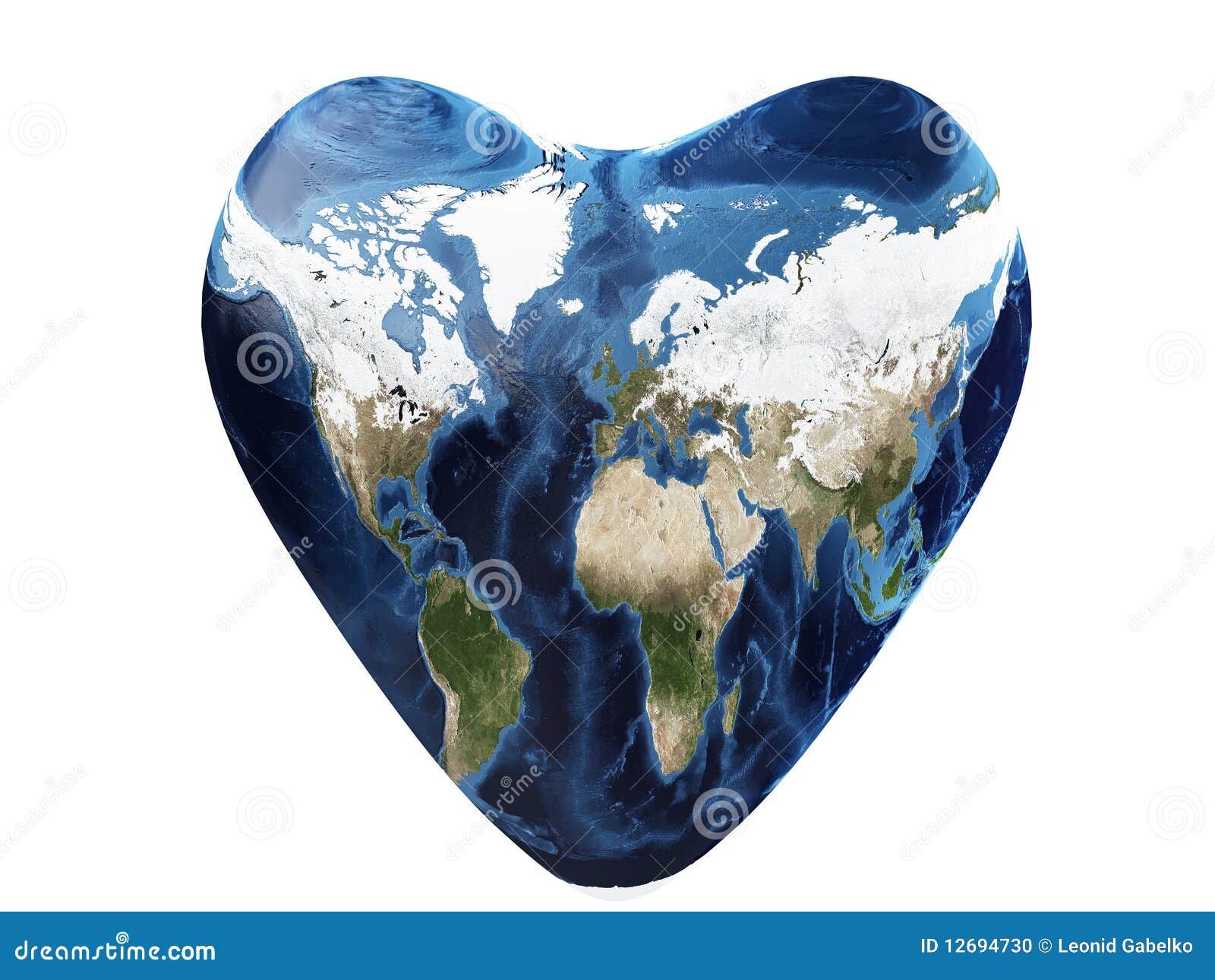 Earth as a heart stock illustration. Image of appearance - 12694730
