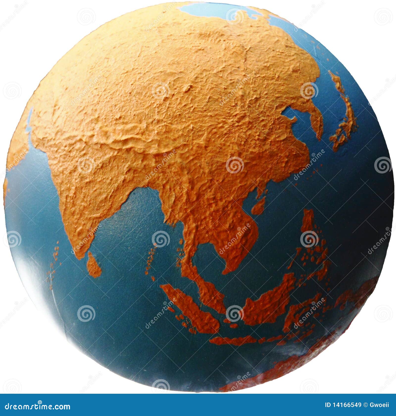 Asia Globe World Map On Chart Graph Paper. Stock Photography ...