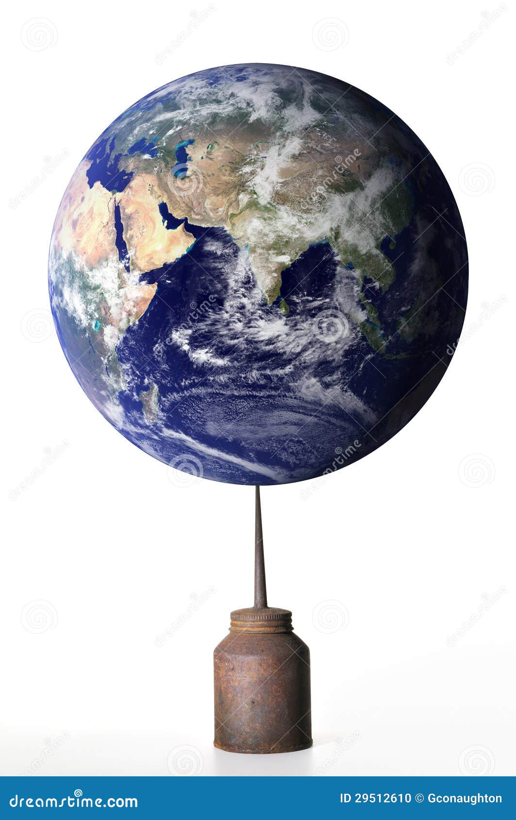 Earth balanced on oil stock photo. Image of industry - 29512610