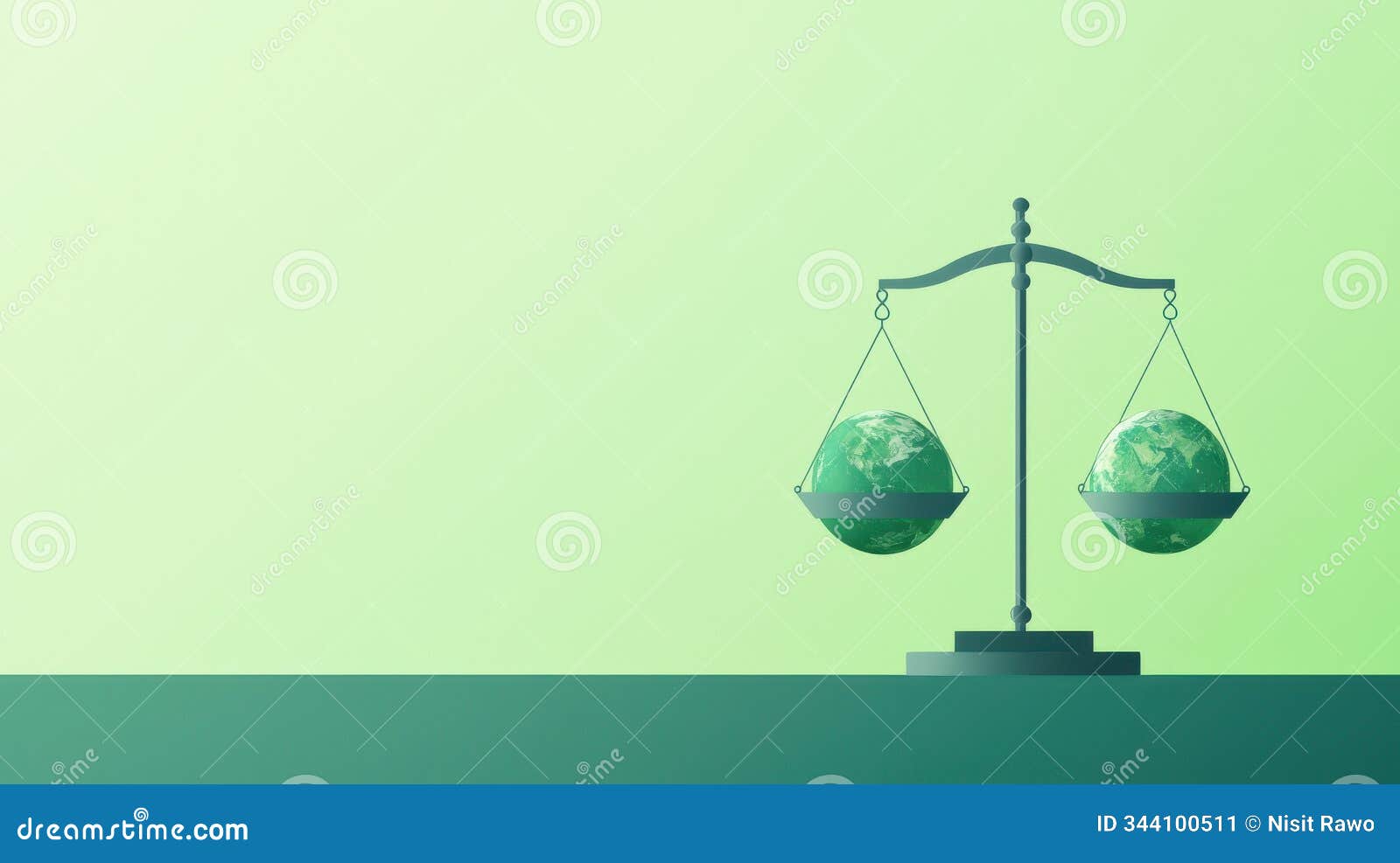 Earth Balanced on Scales Concept Illustration Stock Illustration ...