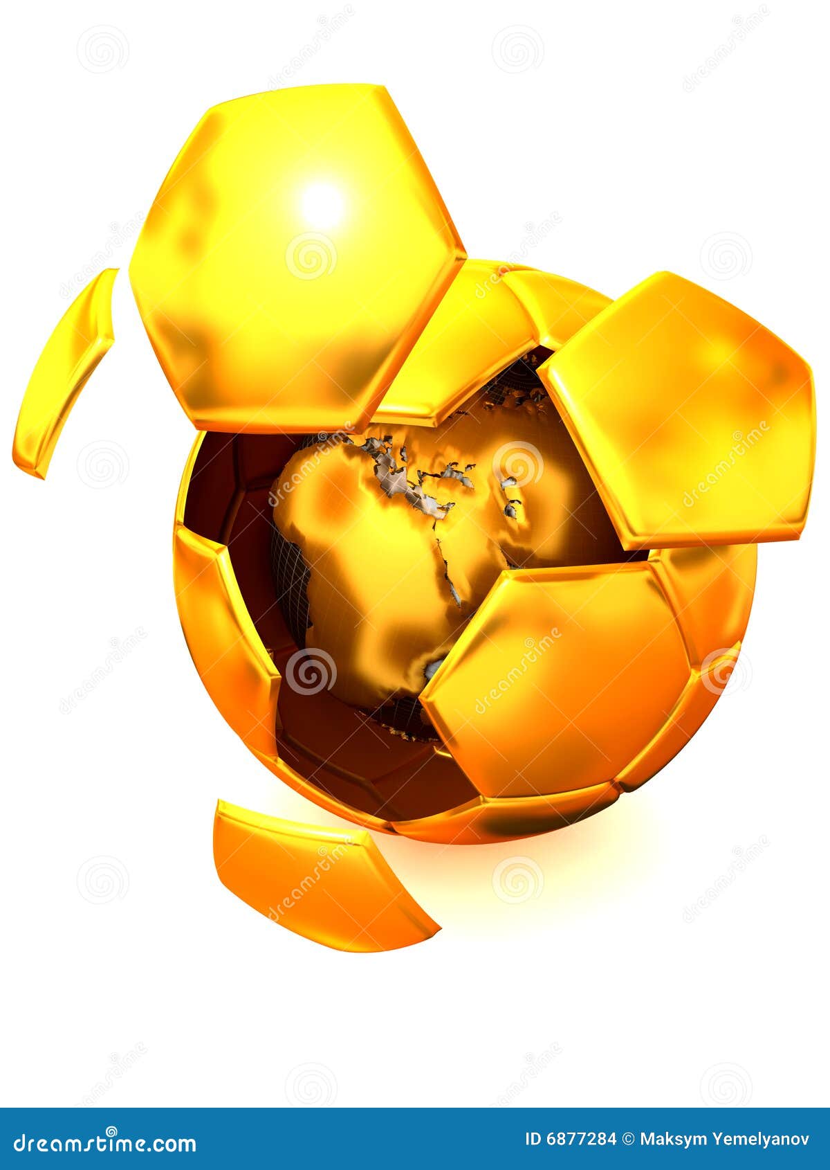 Earth in ball. 3d stock illustration. Illustration of competition - 6877284