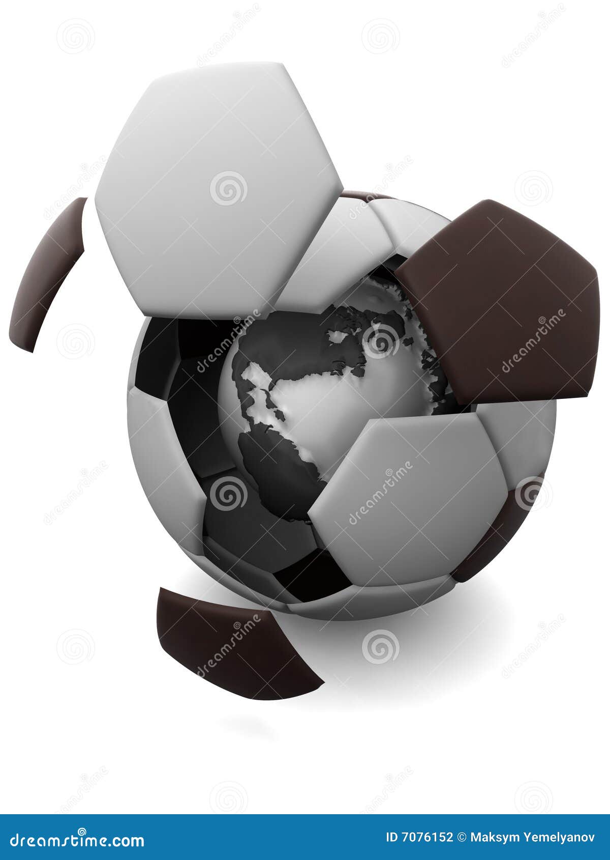 Earth in Ball stock illustration. Illustration of goal - 7076152