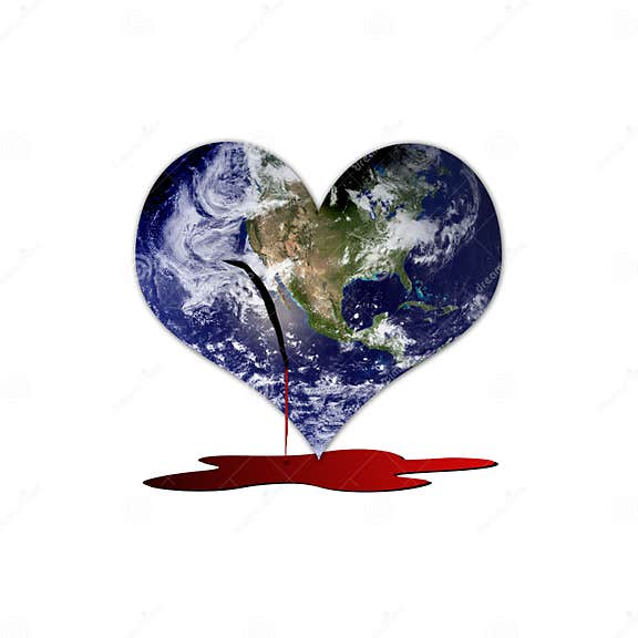 Earth bleeding stock illustration. Illustration of globe - 12818761