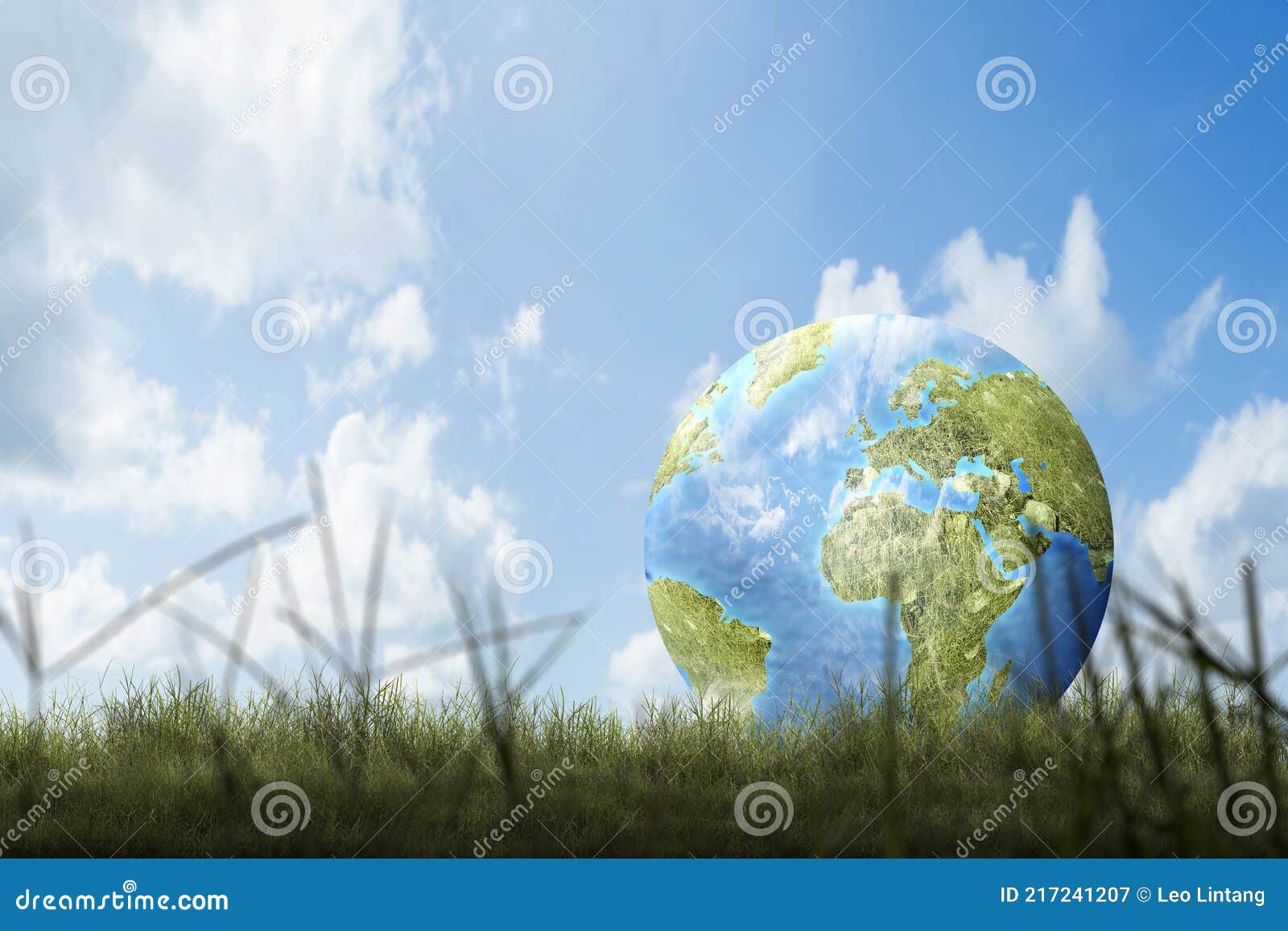 Earth with a Blue Sky Background Stock Image - Image of planet, protect ...