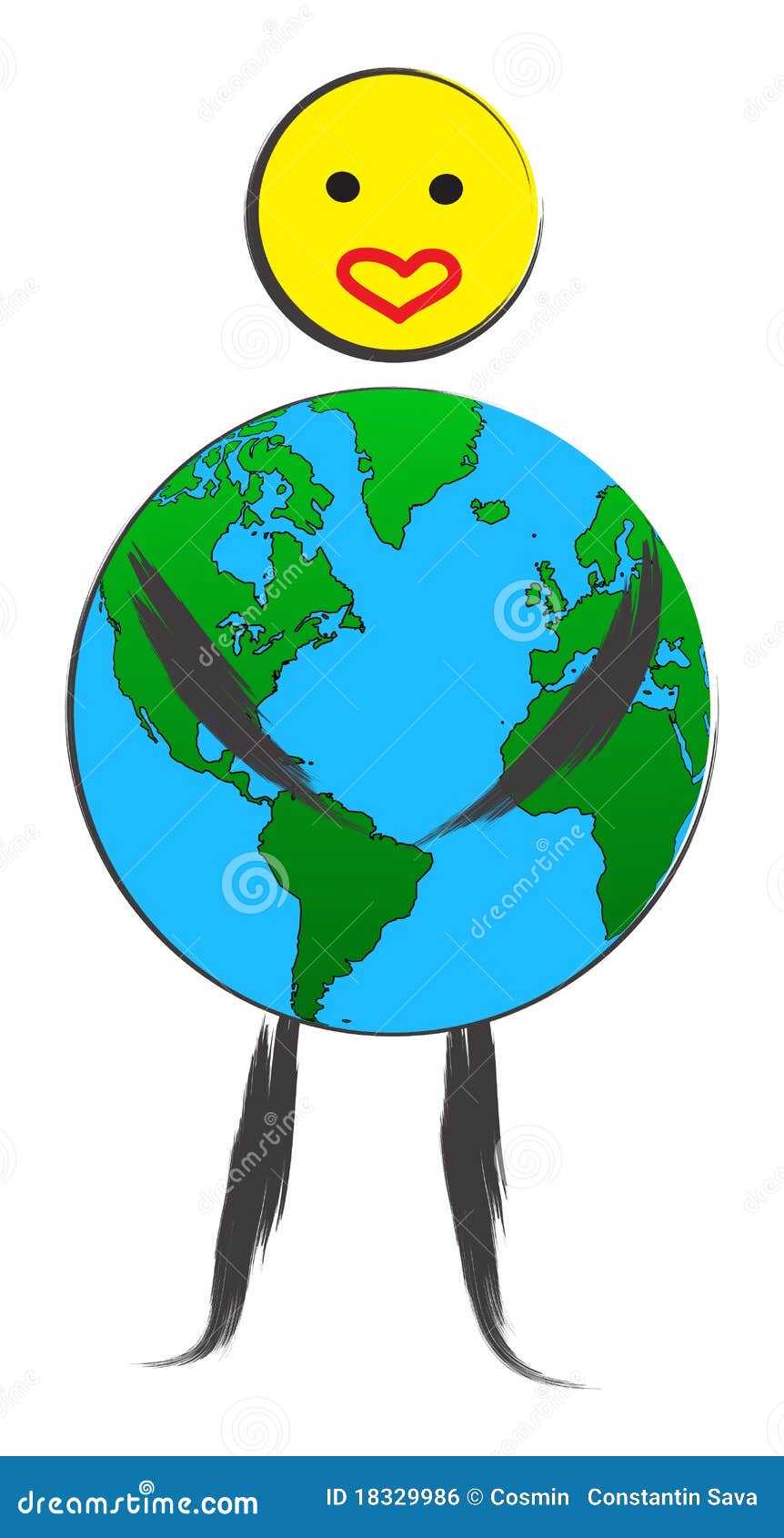 Earth body stock illustration. Illustration of earth - 18329986