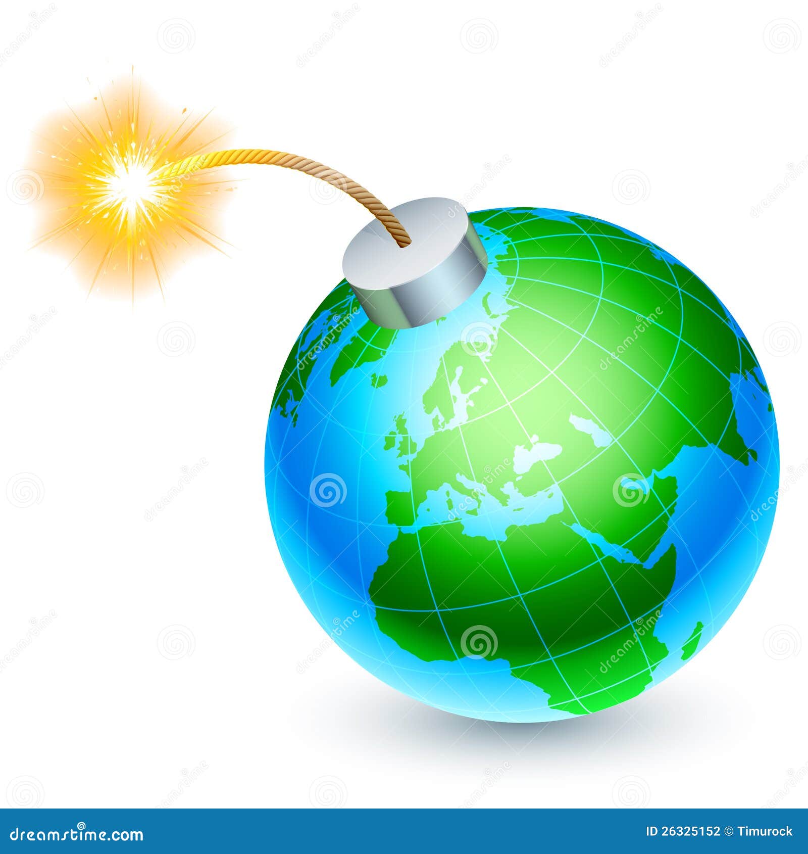 Earth bomb concept. stock vector. Illustration of climate - 26325152
