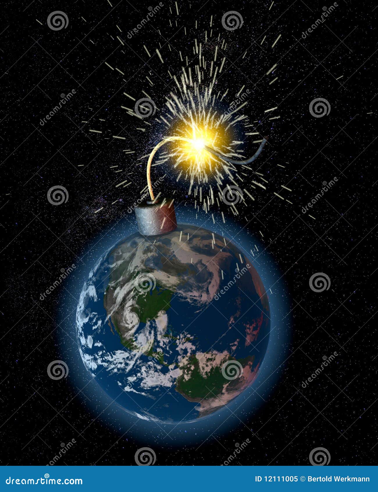 Earth bomb continents stock illustration. Illustration of symbol - 12111005