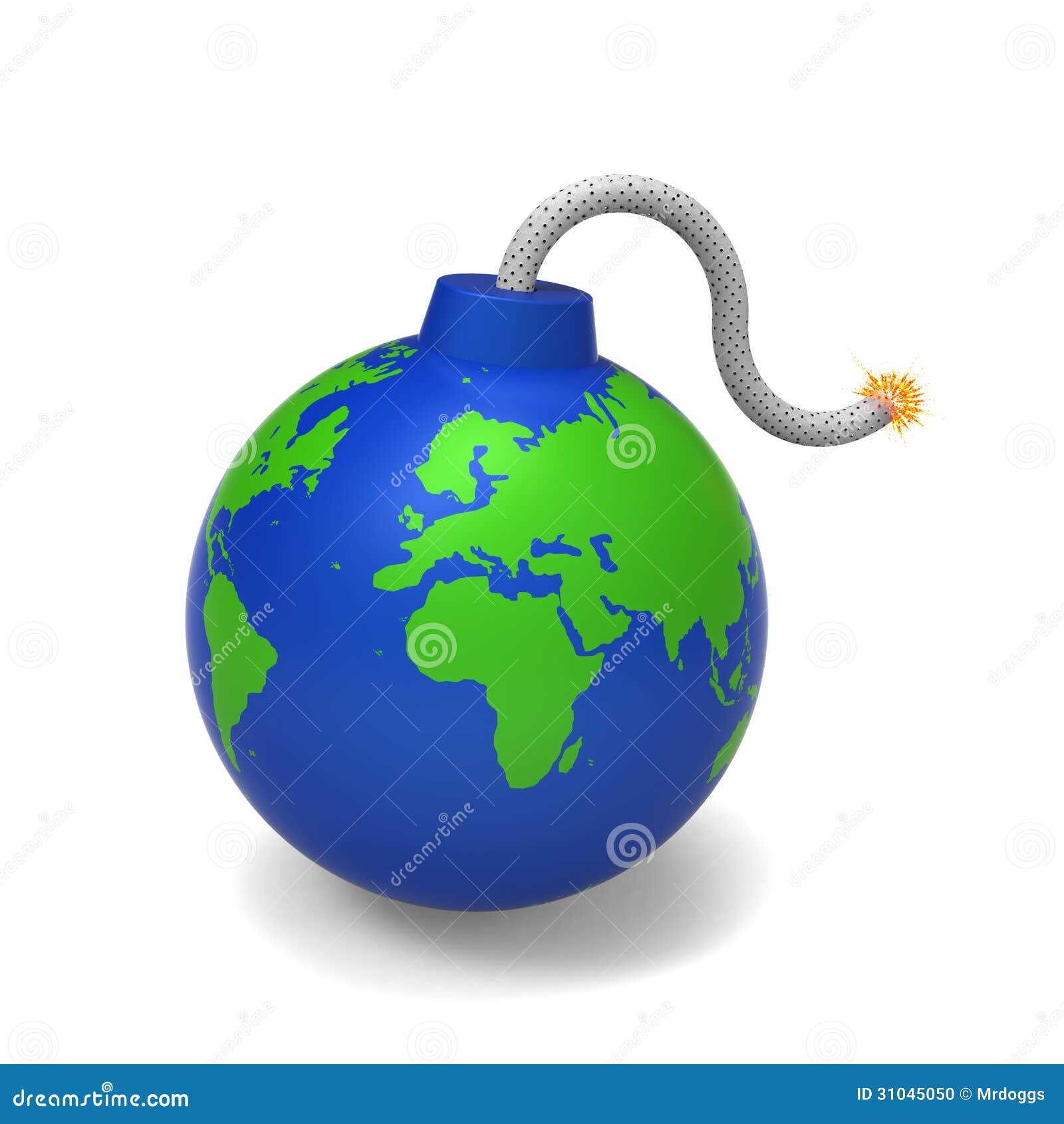 The Earth bomb stock illustration. Illustration of fuse - 31045050