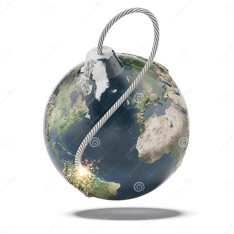 Earth bomb stock image. Image of concept, globe, explode - 36506261