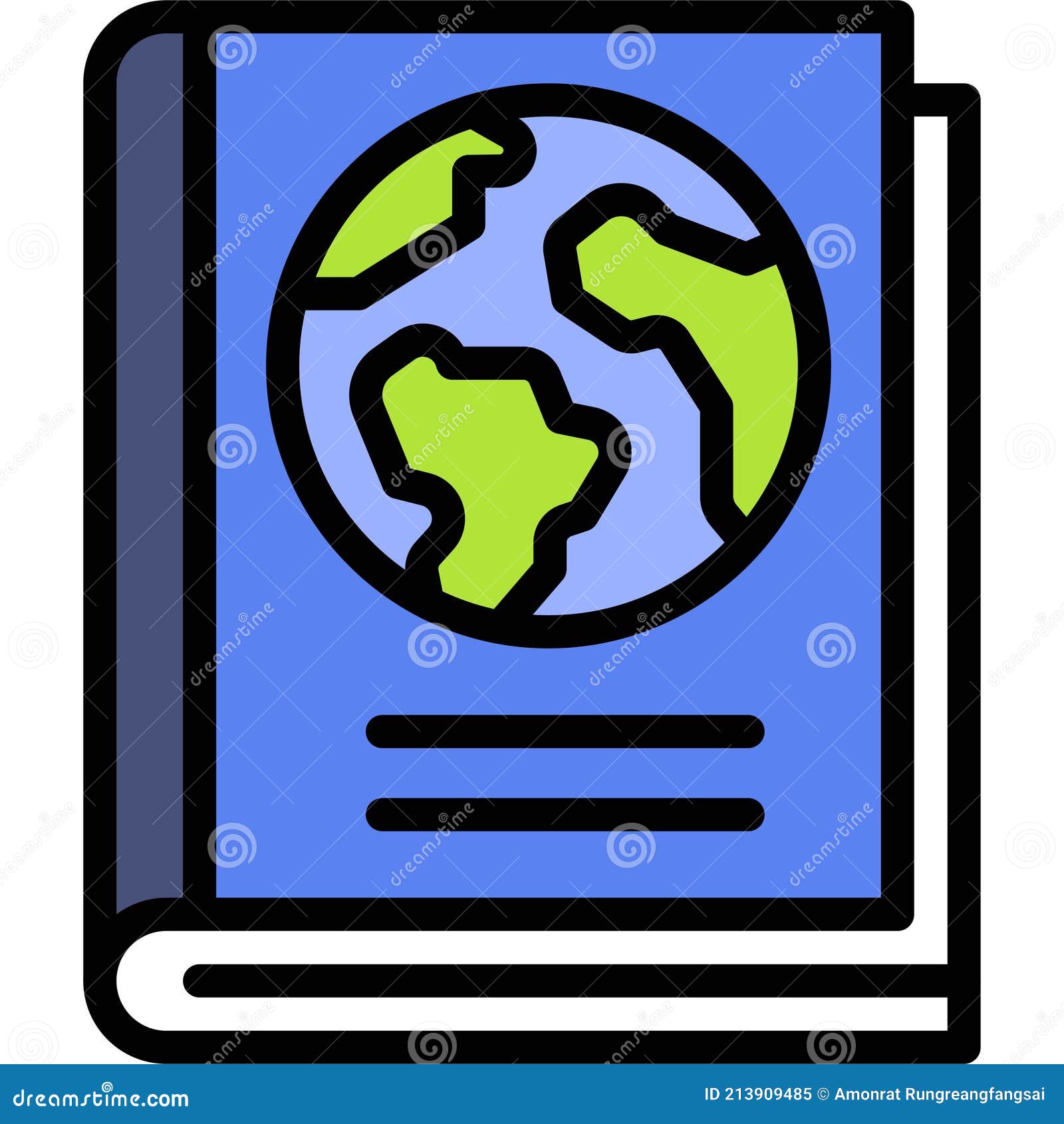 Earth Book Icon, Earth Day Related Vector Stock Vector - Illustration ...