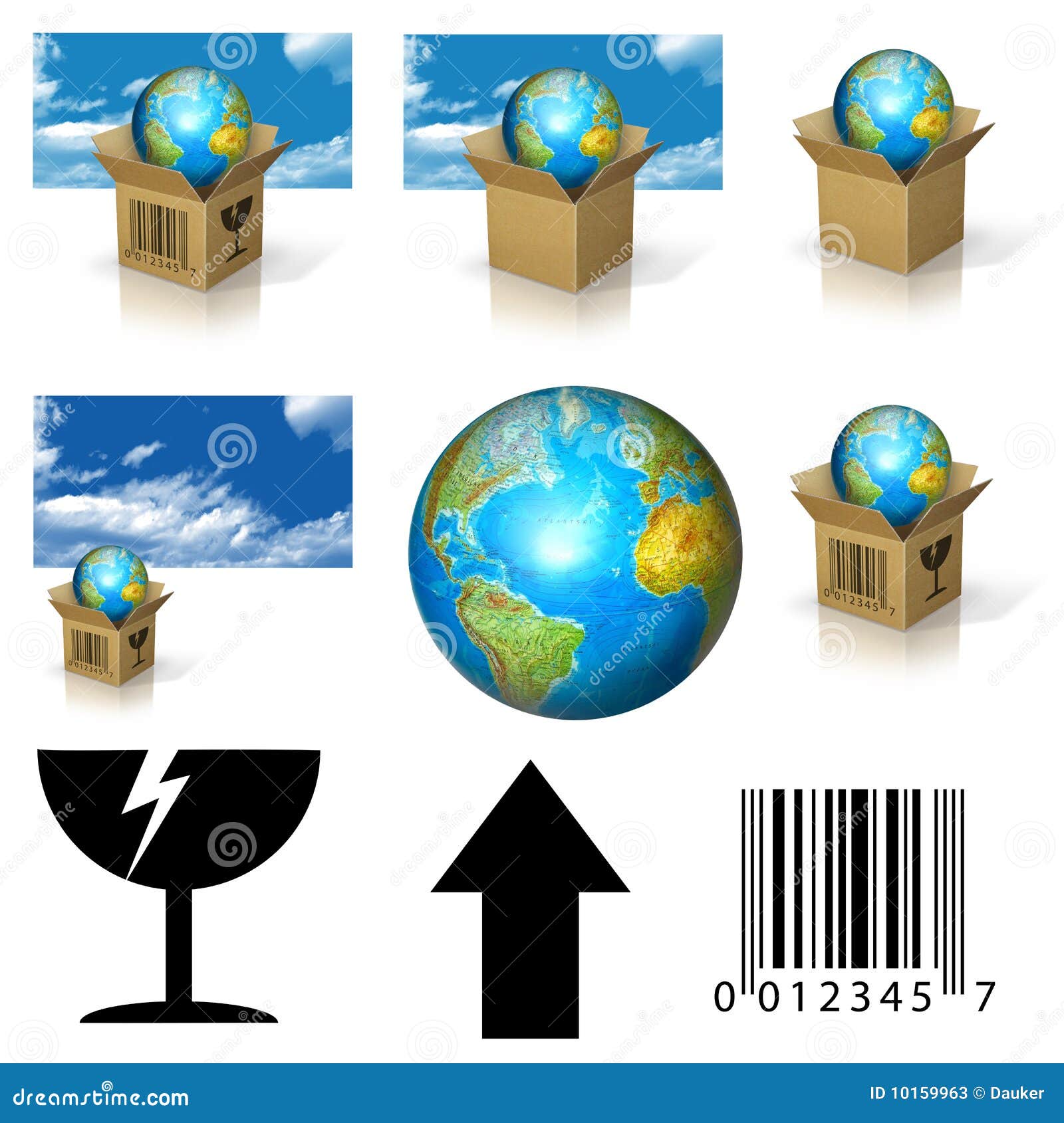 Earth in box stock illustration. Illustration of asia - 10159963