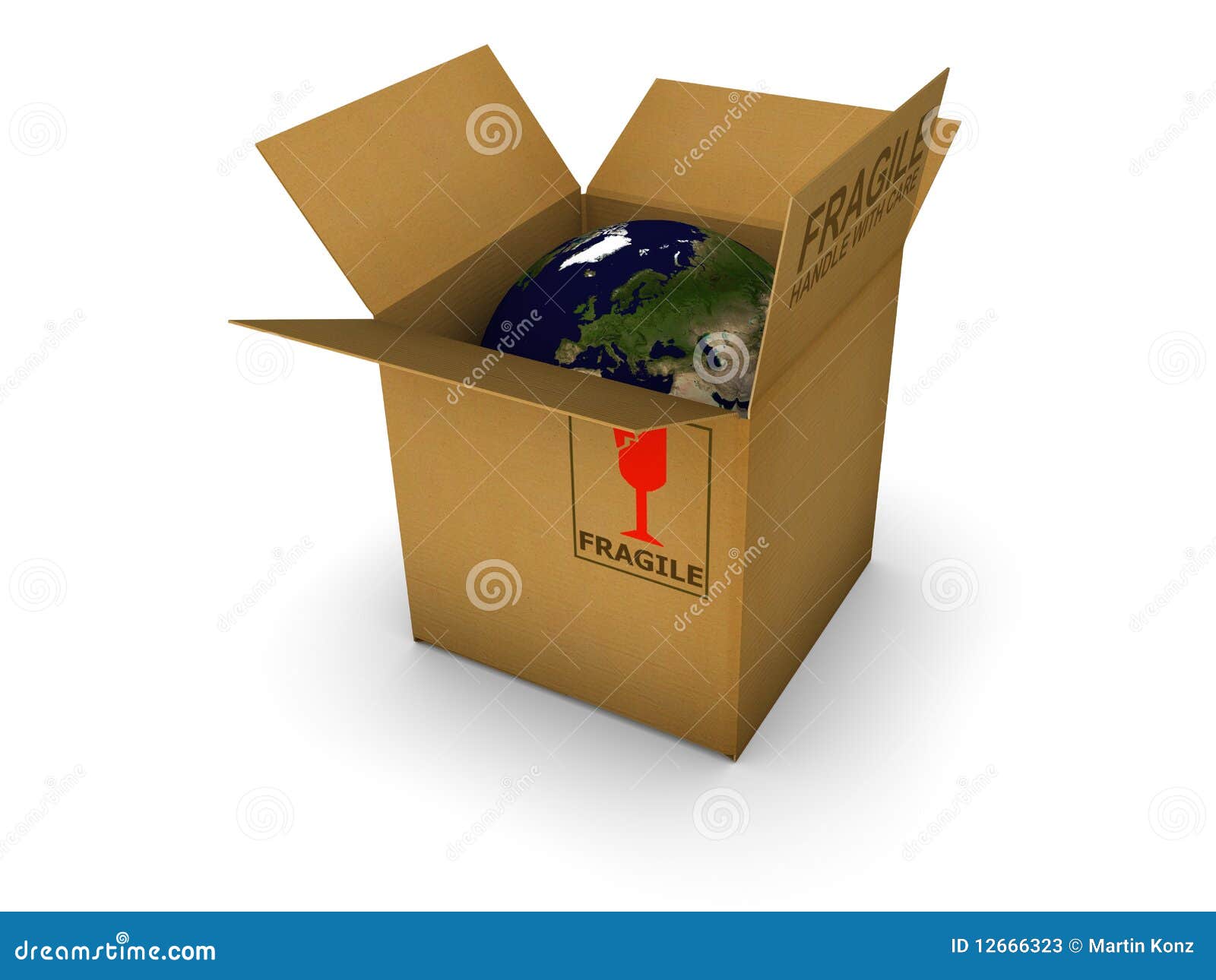 Earth in box stock illustration. Illustration of pack - 12666323