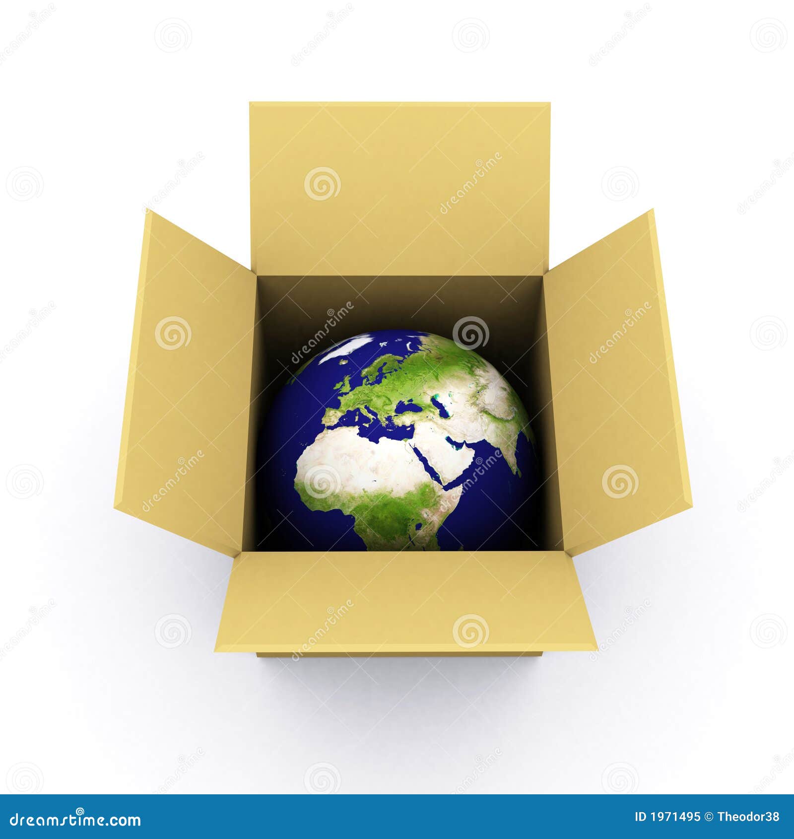 Earth in a box stock illustration. Illustration of environment - 1971495