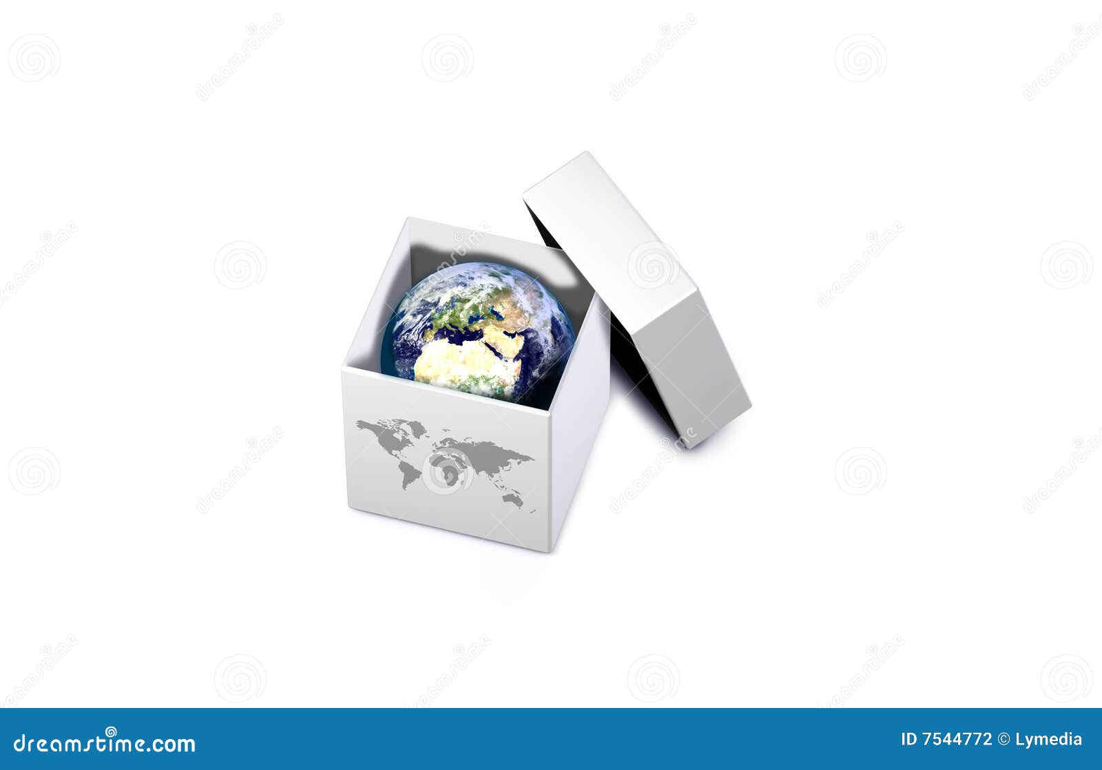 Earth box stock illustration. Illustration of rendering - 7544772