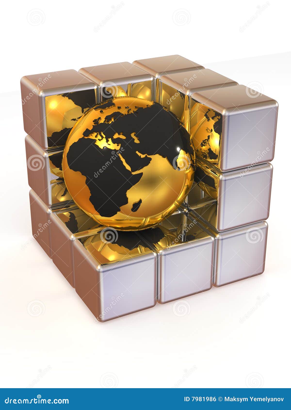 Earth and boxes stock illustration. Illustration of stack - 7981986