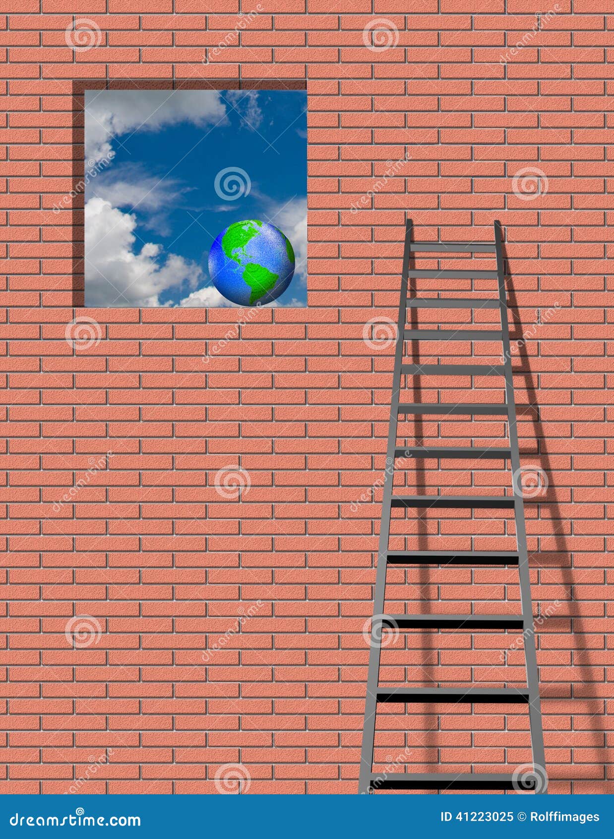 Earth stock illustration. Illustration of ladder, conceptual - 41223025
