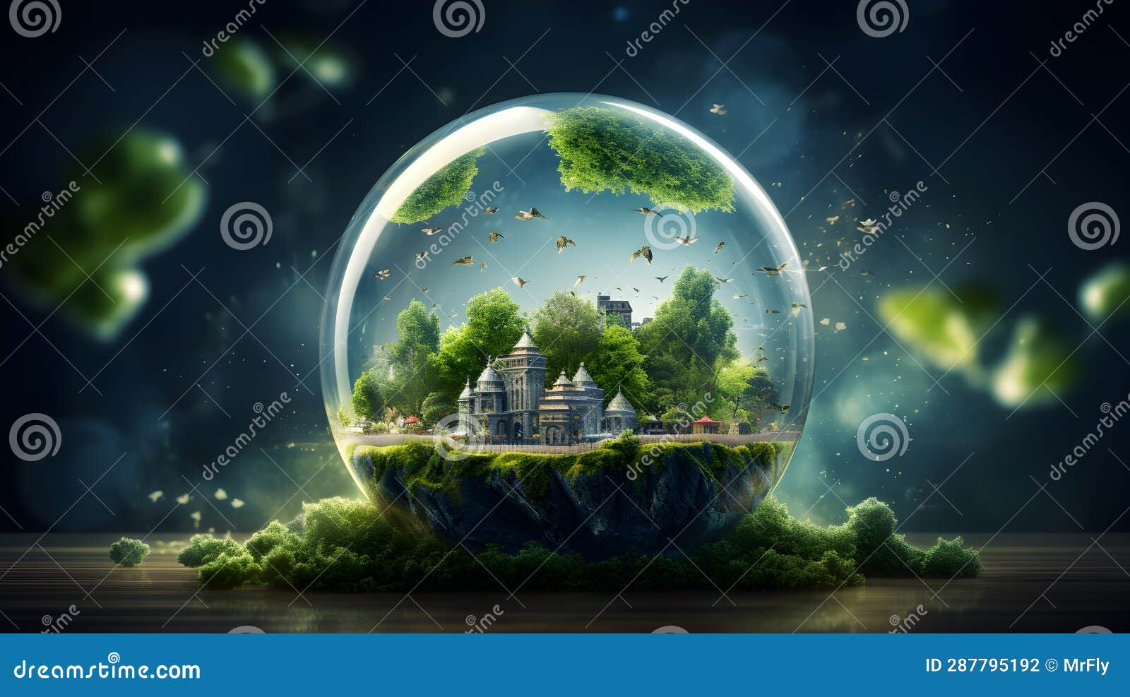 Earth in a Bubble, Environment Protection Stock Illustration ...