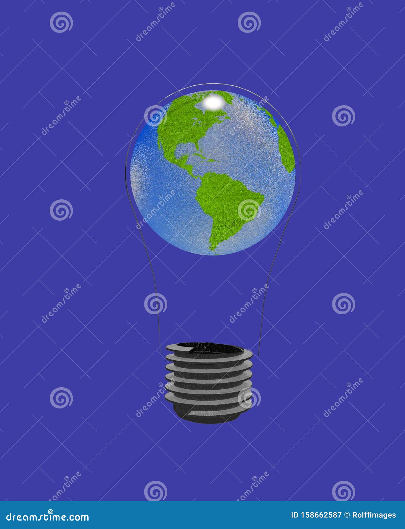 Earth Bulb stock illustration. Illustration of earth - 158662587