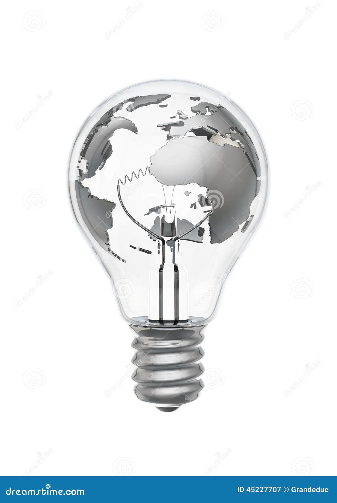 Earth bulb metal stock illustration. Illustration of glass - 45227707