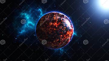 Earth Burning after a Global Disaster, Apocalypse. Stock Illustration ...