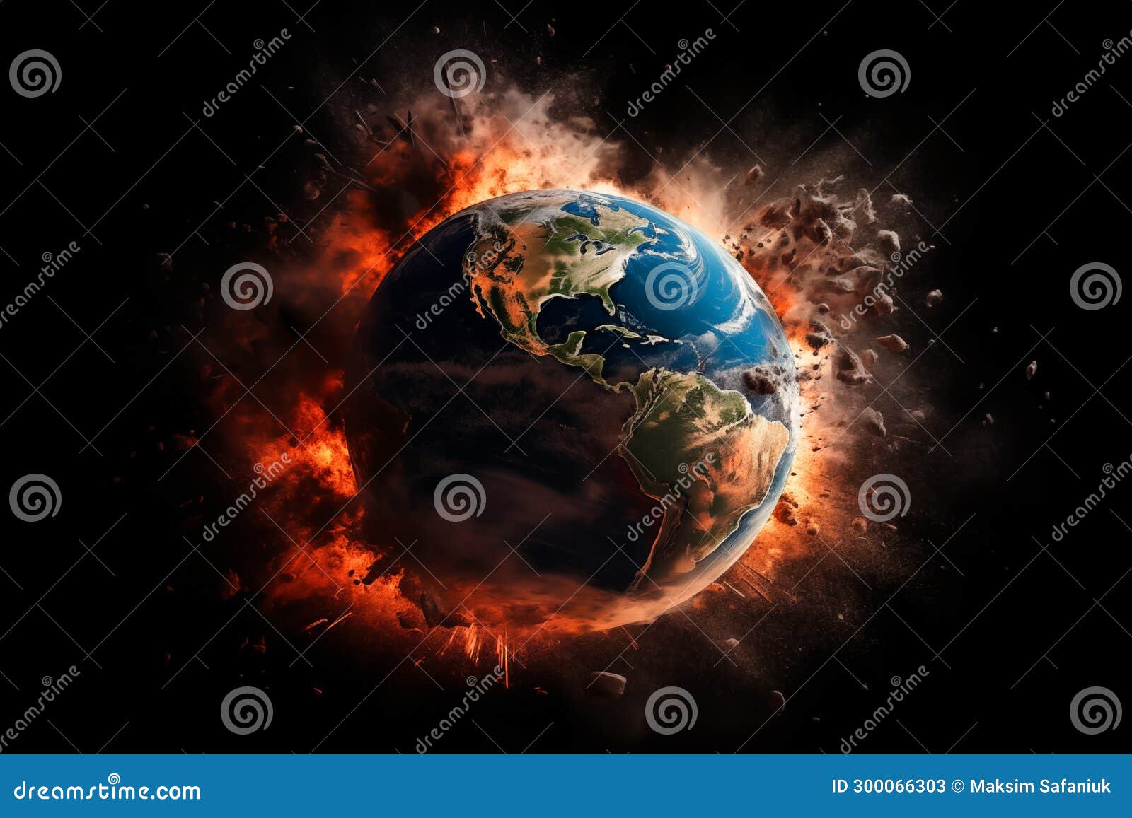 Earth in Burns As Global Catastrophe, Hell. War on Earth As Climate ...
