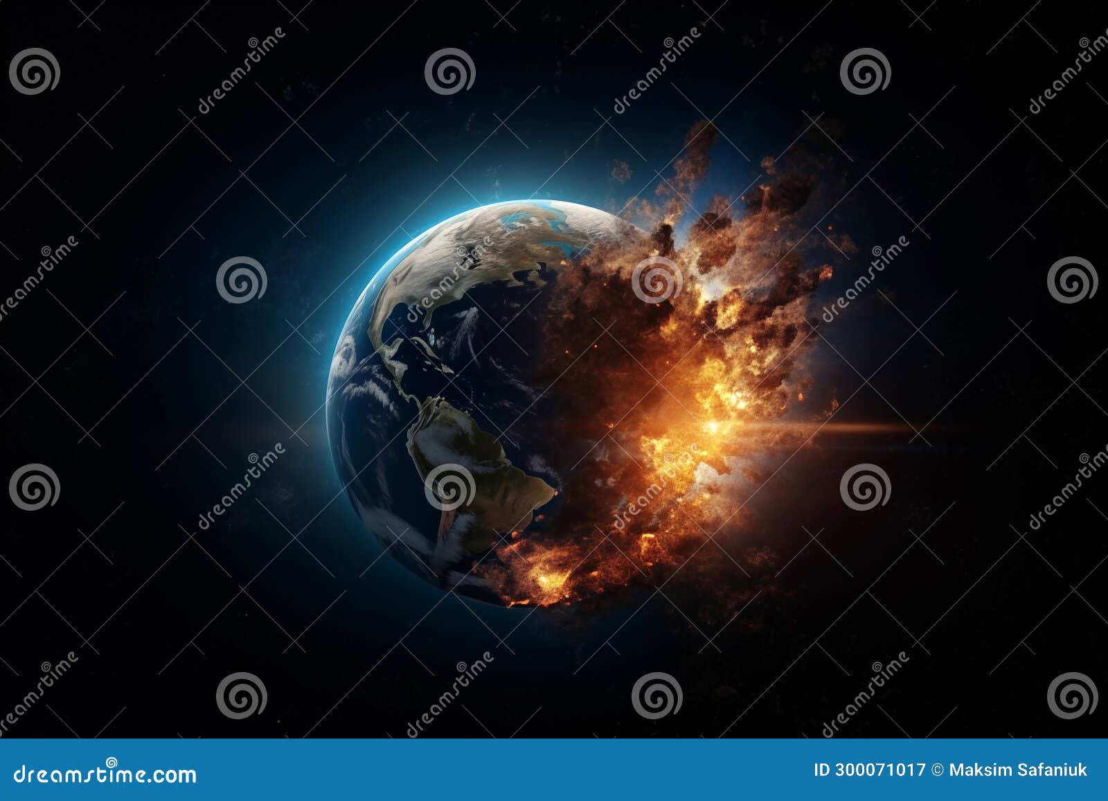 Earth in Burns As Global Catastrophe, Hell. War on Earth As Climate ...