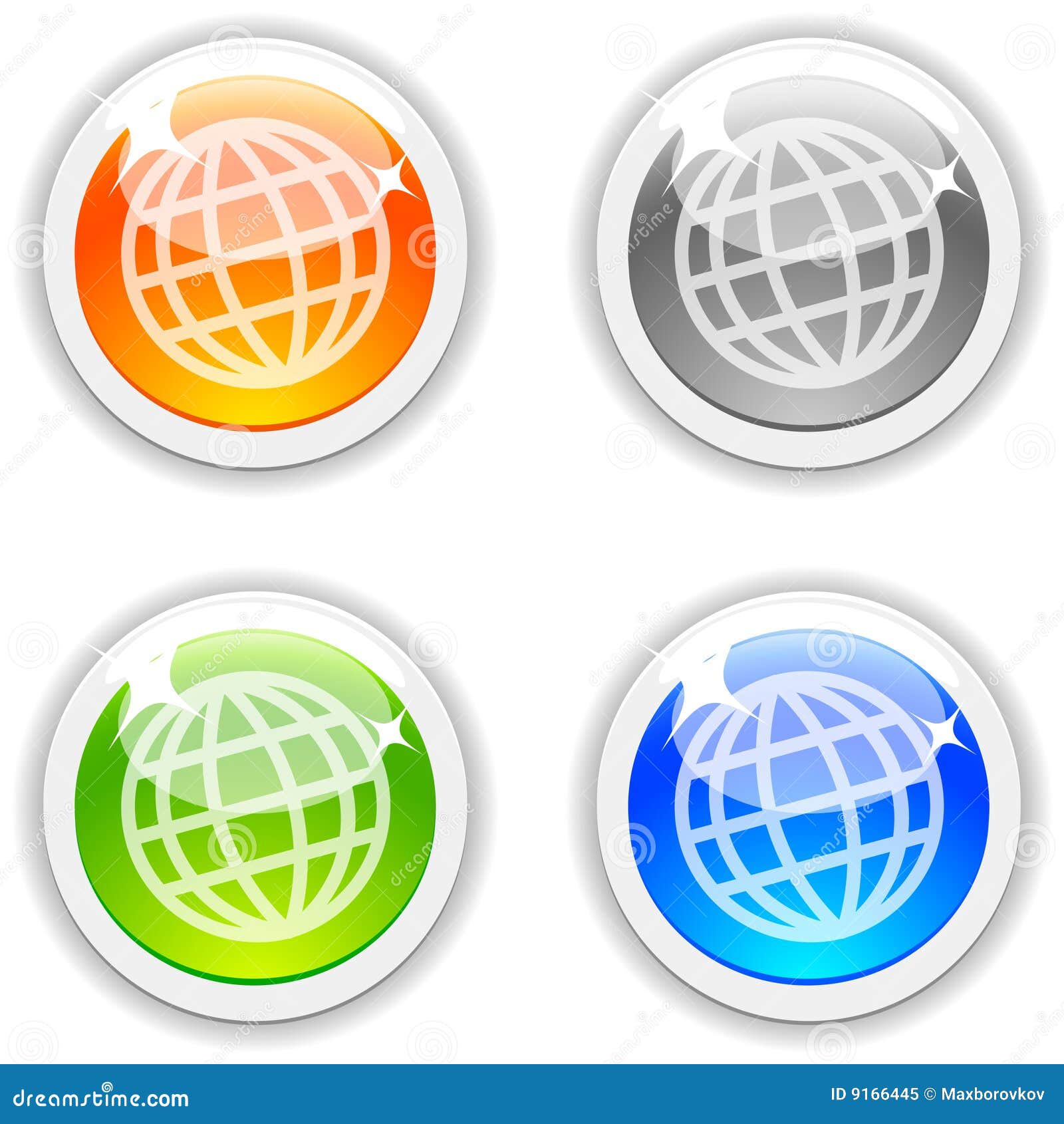 Earth buttons. stock vector. Illustration of decoration - 9166445