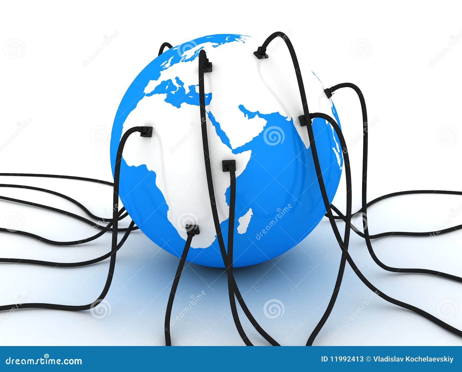 Earth and cables stock illustration. Illustration of mesh - 11992413