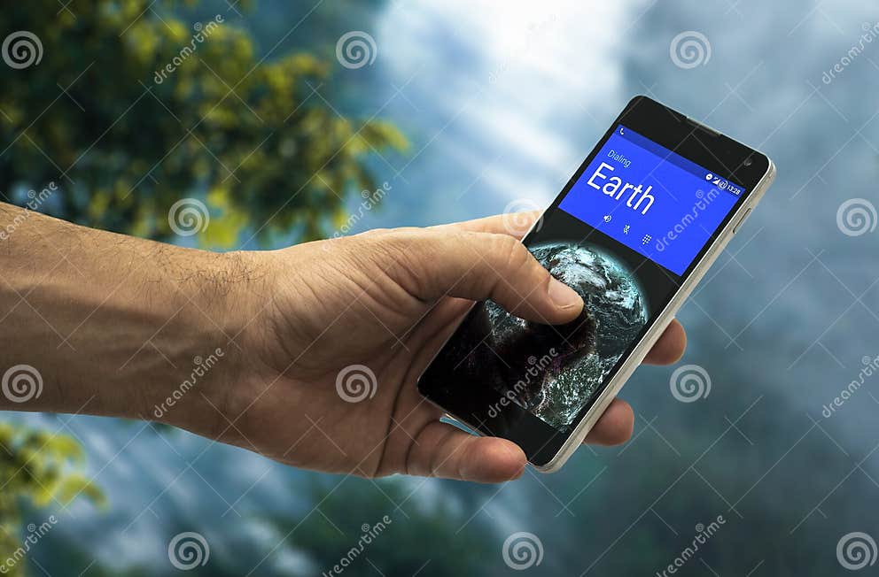 Earth Calling stock image. Image of communication, climate - 92466207