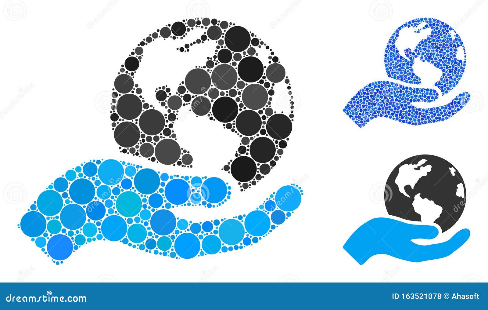 Earth Care Composition Icon of Circles Stock Illustration ...