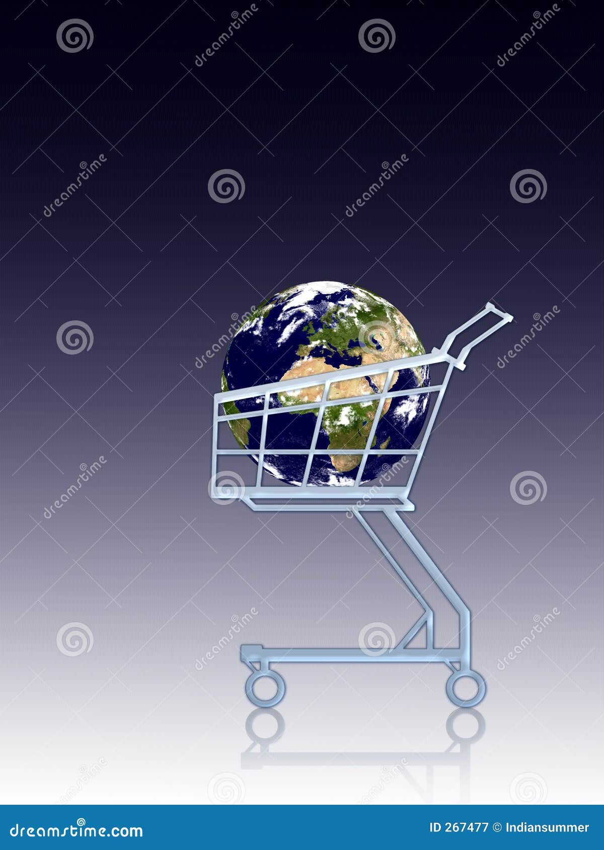 Earth In A Cart Royalty-Free Stock Image | CartoonDealer.com #267478